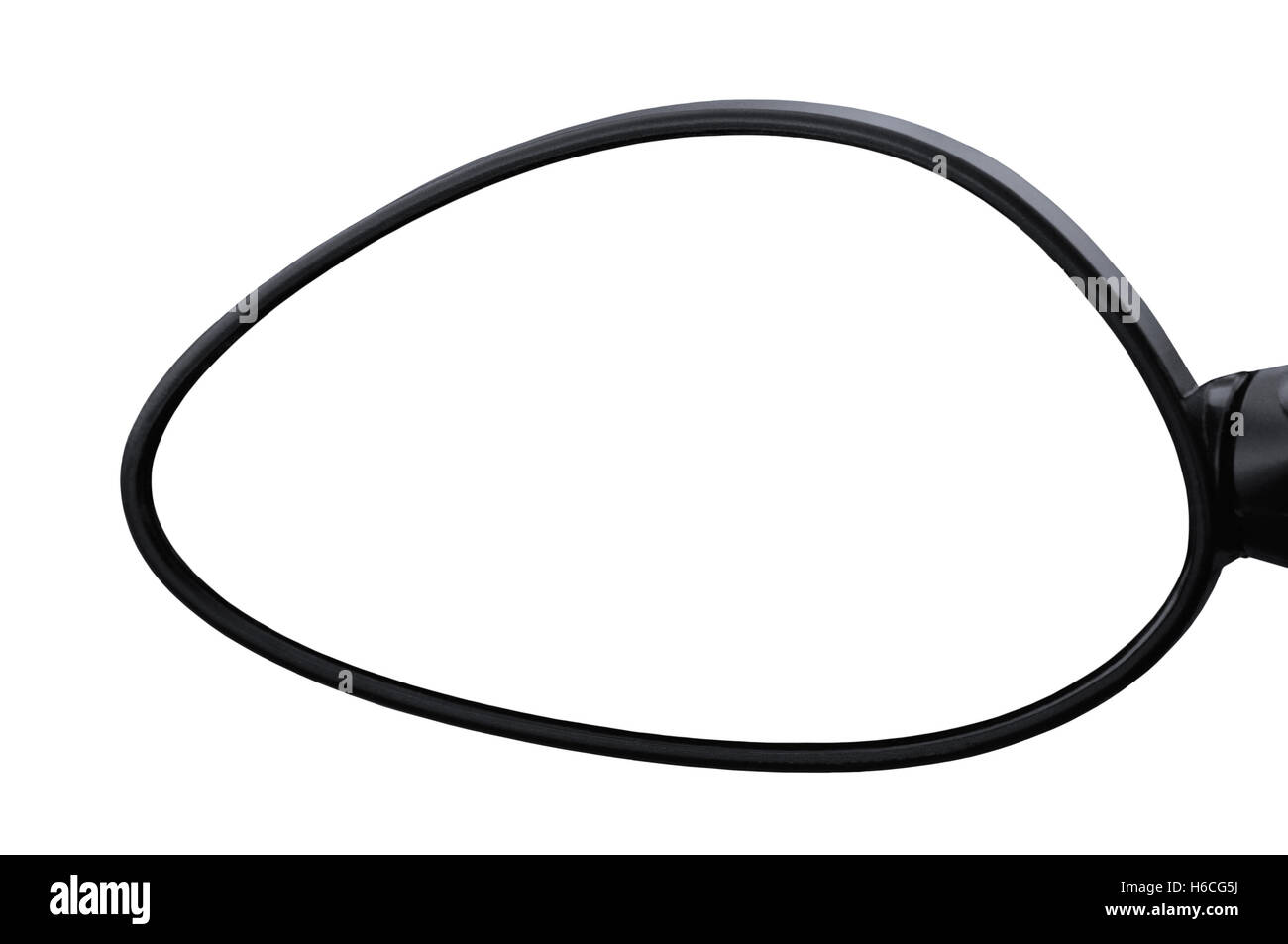 Rear view mirror, blank, left side lateral, macro closeup, isolated ...