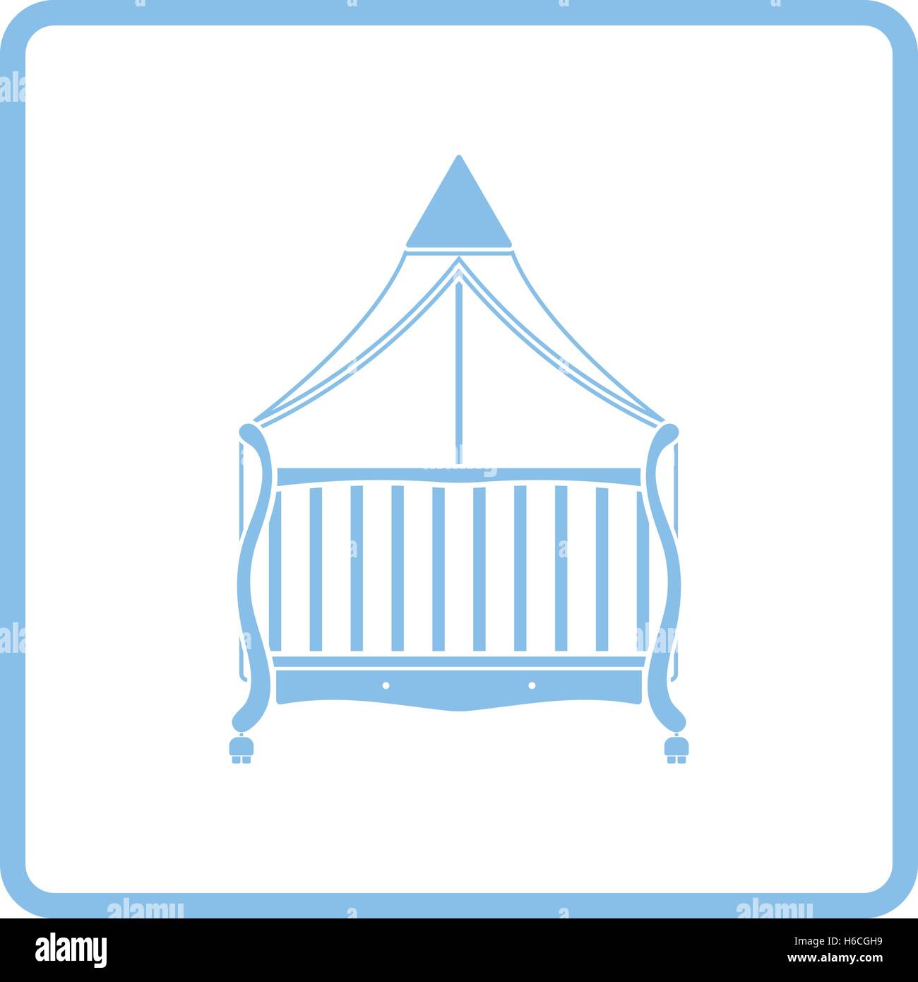 Cradle icon. Blue frame design. Vector illustration Stock Vector Image ...