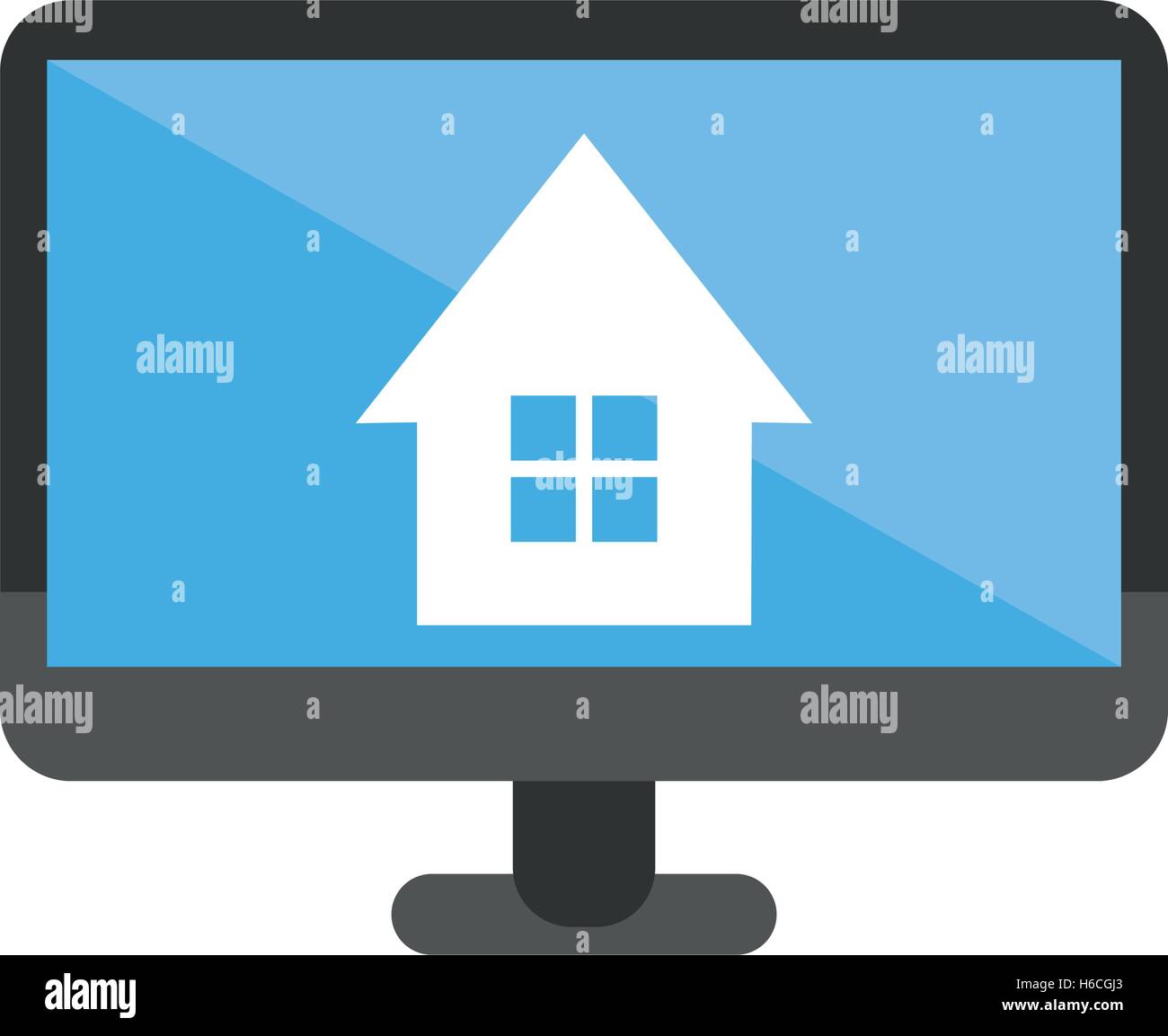 Isolated house inside computer design Stock Vector Image & Art - Alamy