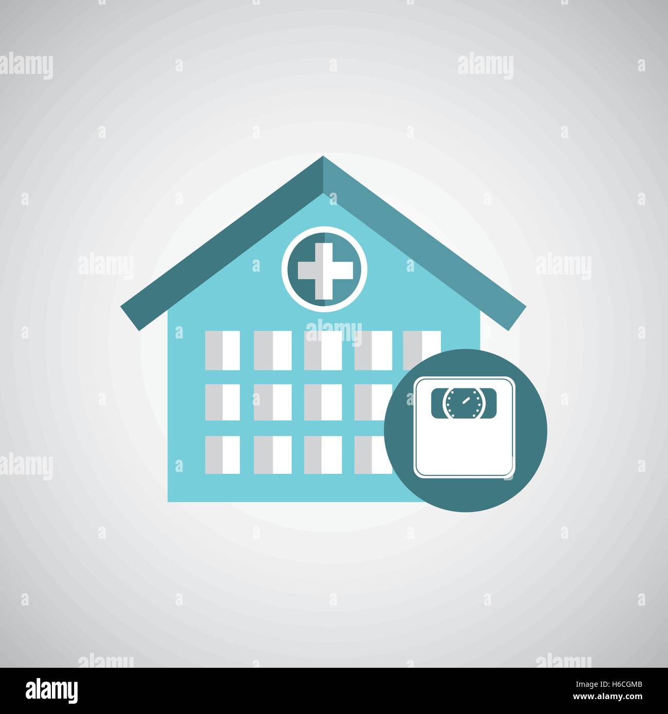 weight scale hospital building icon Stock Vector Image & Art - Alamy