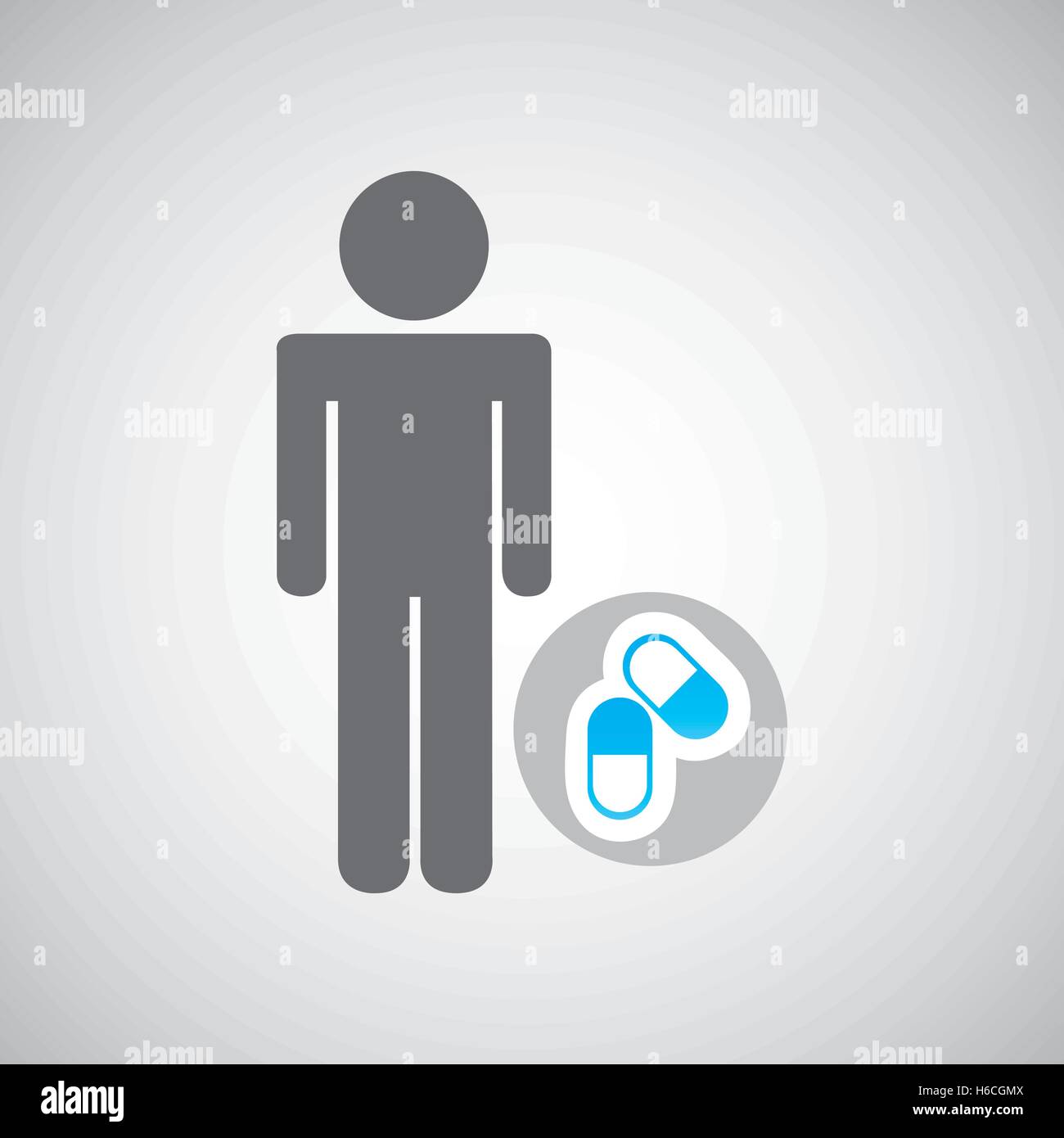 silhouette man capsule medication graphic Stock Vector Image & Art - Alamy