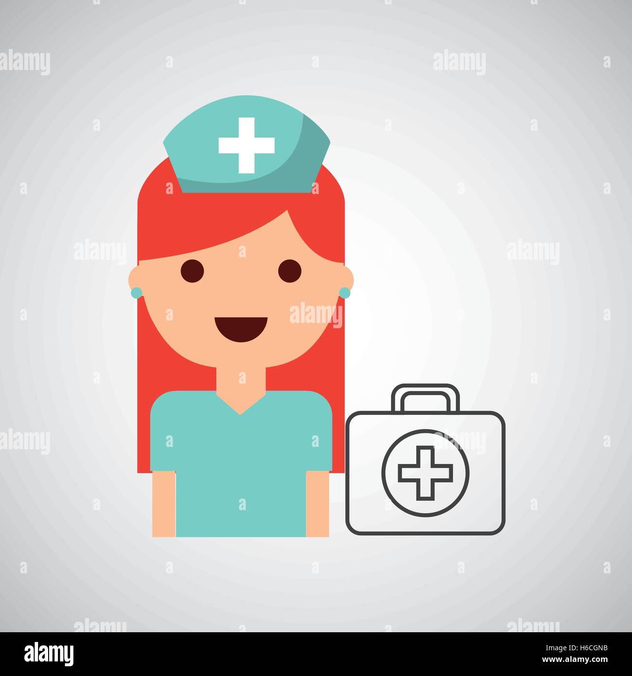 nurse cartoon kit first aid design Stock Vector Image & Art - Alamy