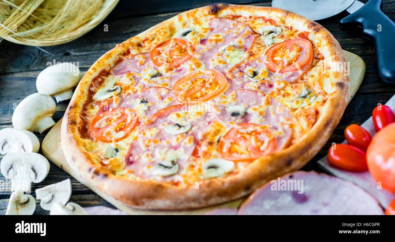 pizza and components Stock Photo - Alamy