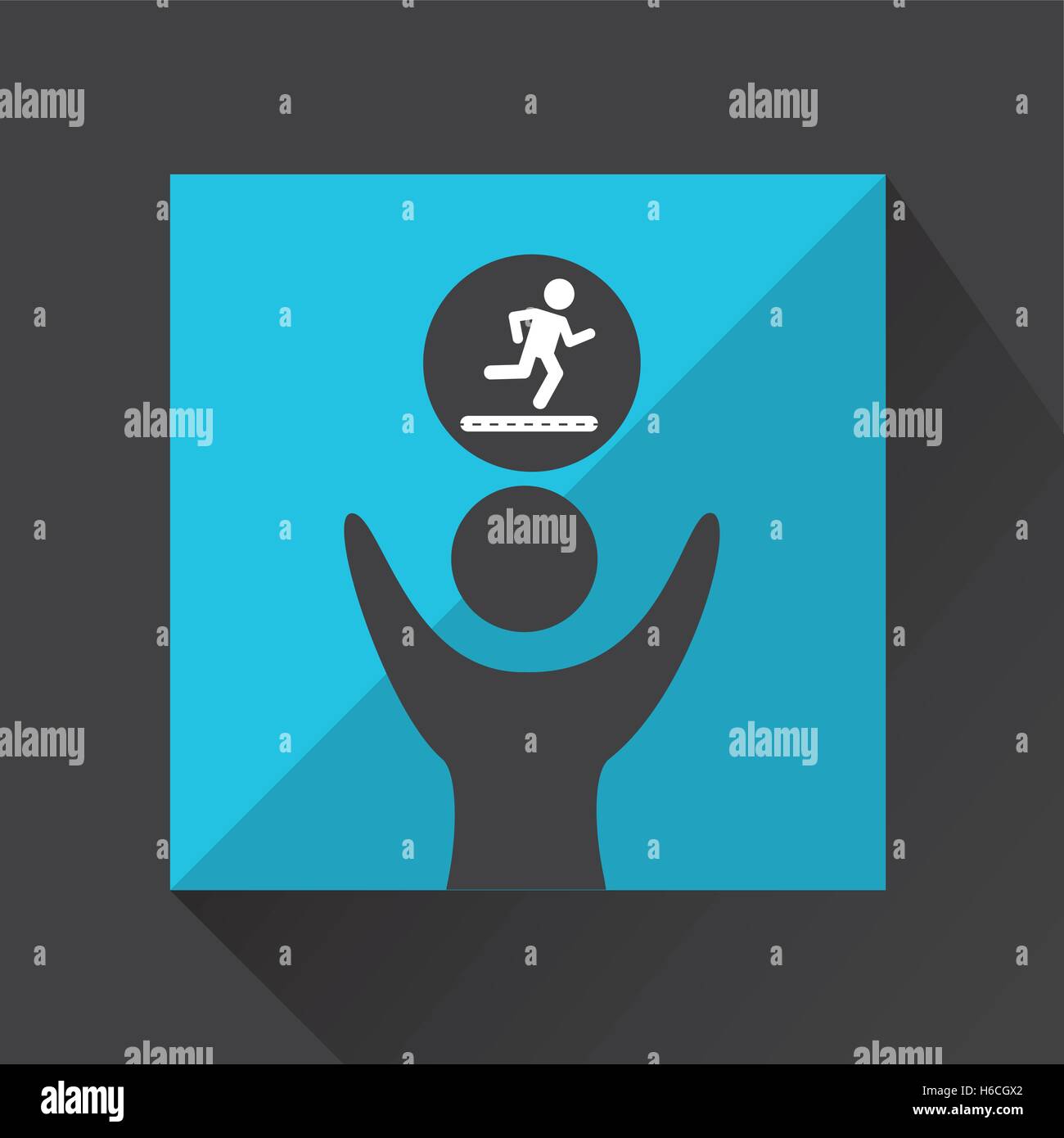happy man with running icon Stock Vector Image & Art - Alamy