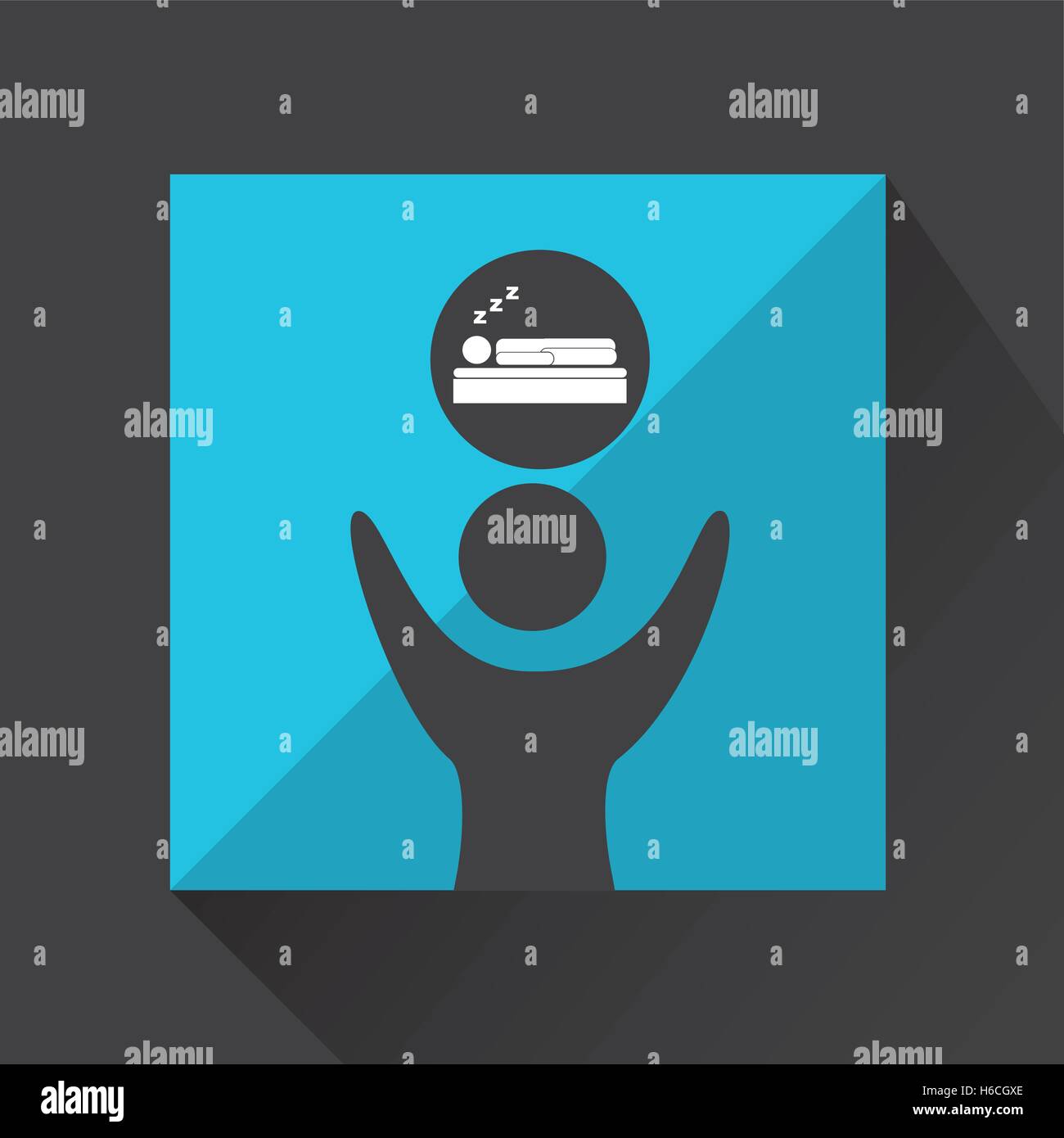 happy man with symbol sleep dreams icon Stock Vector Image & Art - Alamy