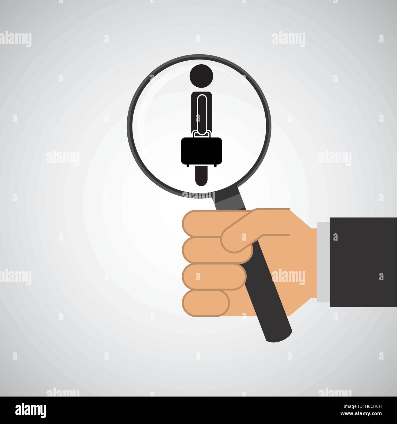 human resources searching silhouette man business icon graphic Stock ...