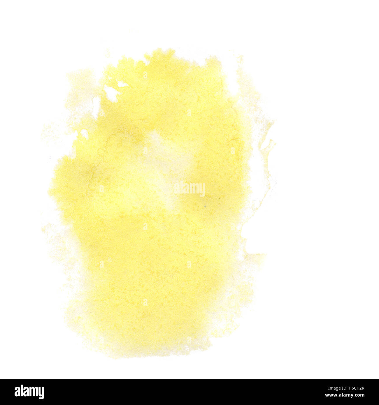 abstract watercolor yellow splash. watercolor drop isolated blot for ...