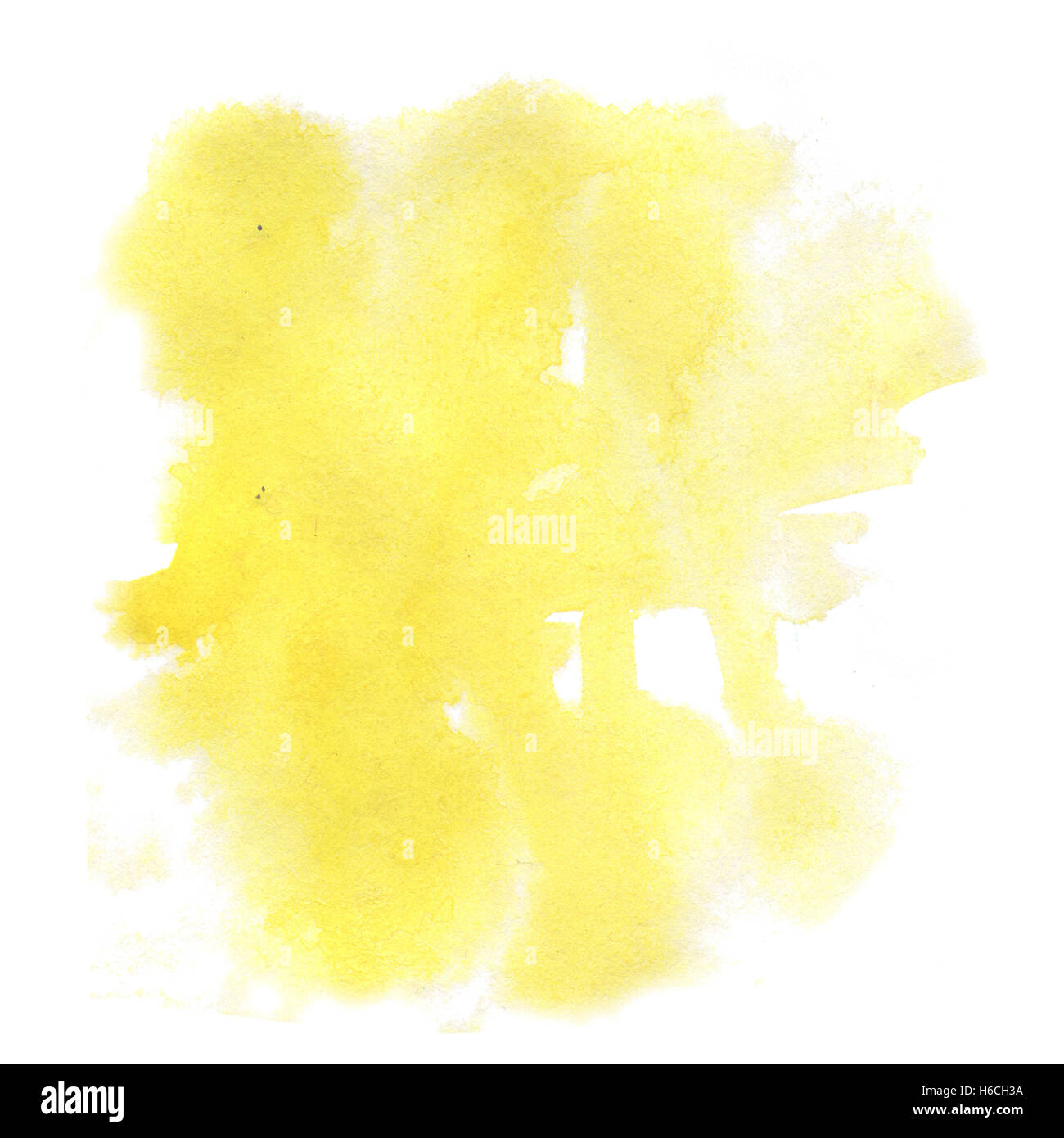 abstract watercolor splash. watercolor drop isolated yellow blot for ...