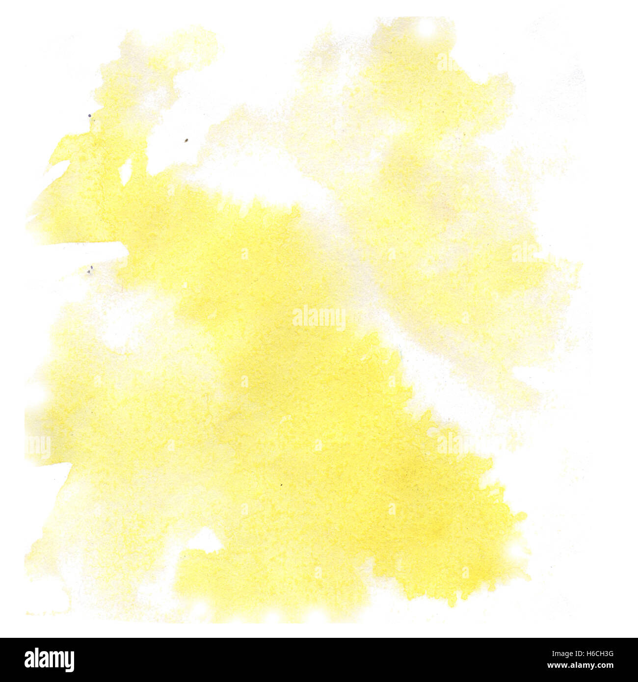watercolor abstract yellow splash. watercolor drop isolated blot for ...