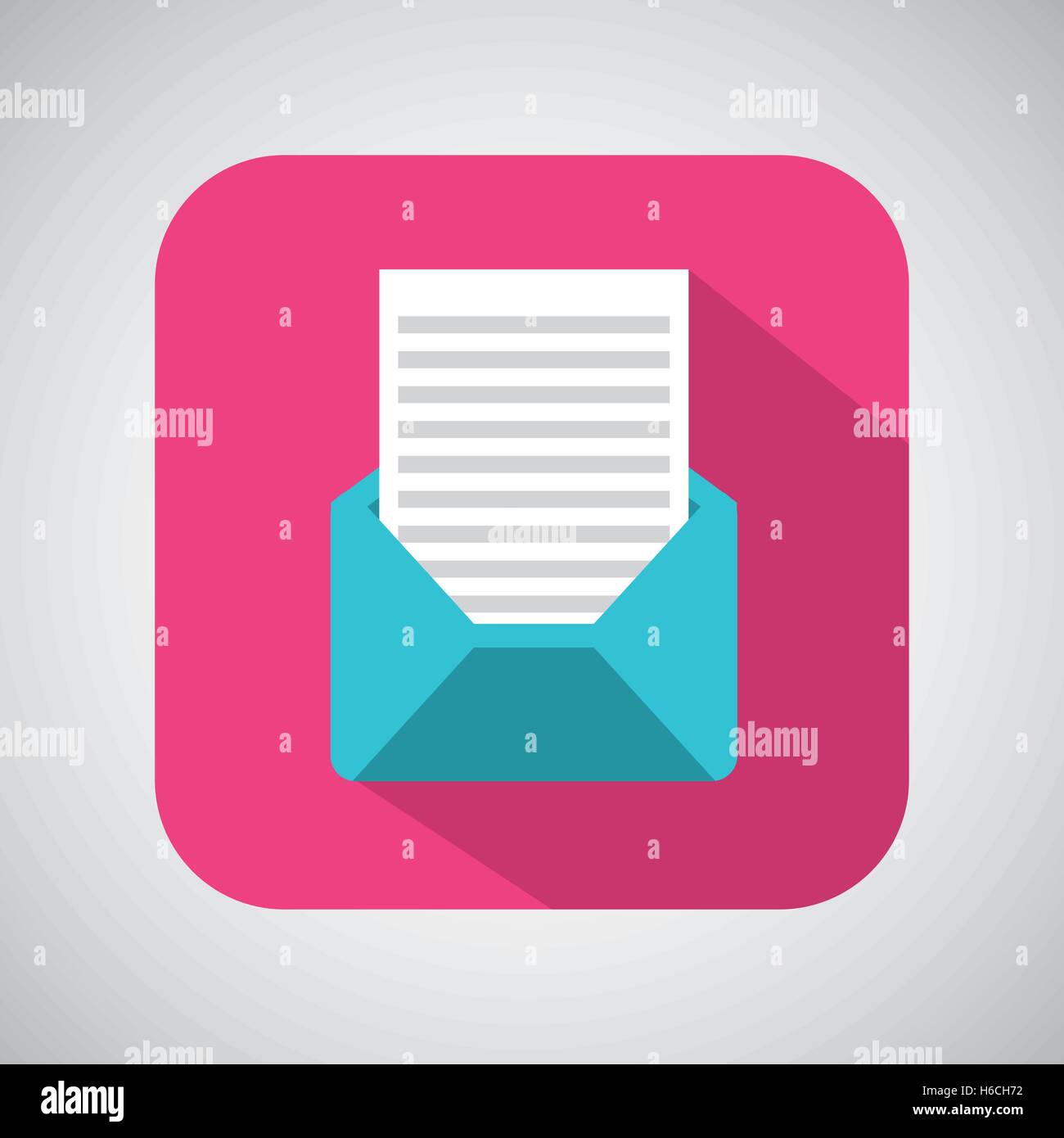 cartoon envelope email mail with shadow and pink background Stock ...