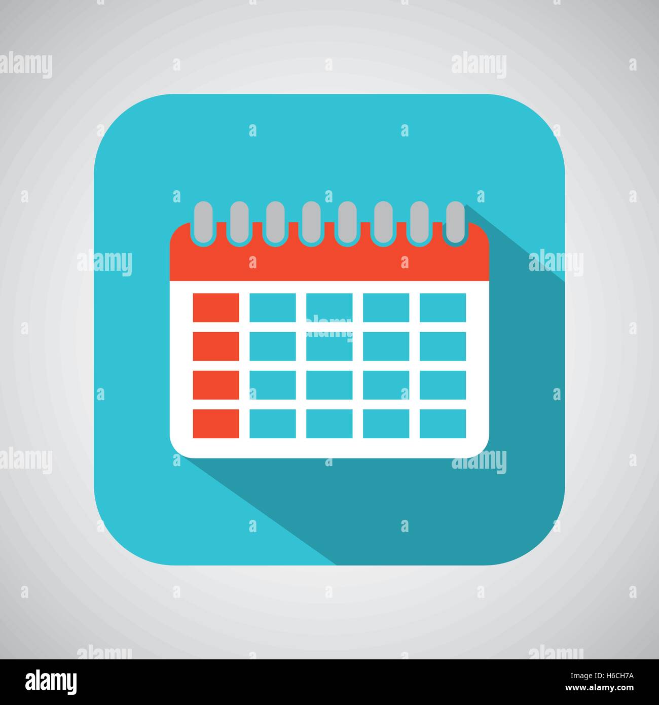 calendar cartoon date day shadow and blue background Stock Vector Image ...