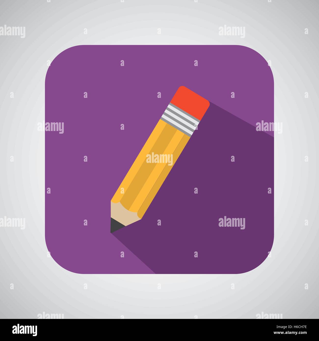 pencil cartoon writing shadow and purple background Stock Vector Image ...