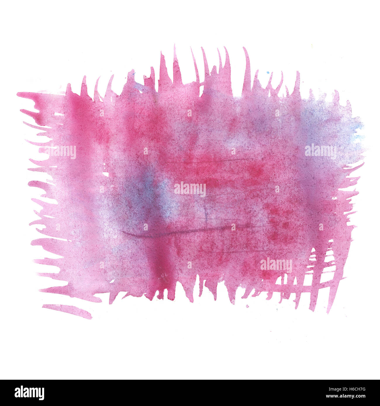 abstract pink blue watercolor splash. Watercolor drop isolated blot for ...