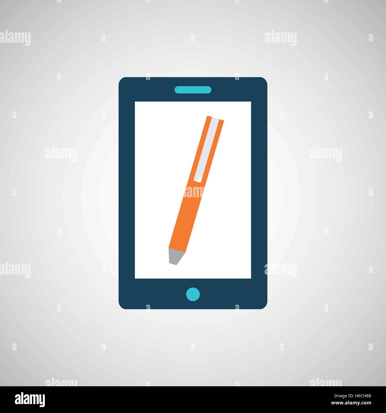 smartphone digital with pen design isolated Stock Vector Image & Art ...
