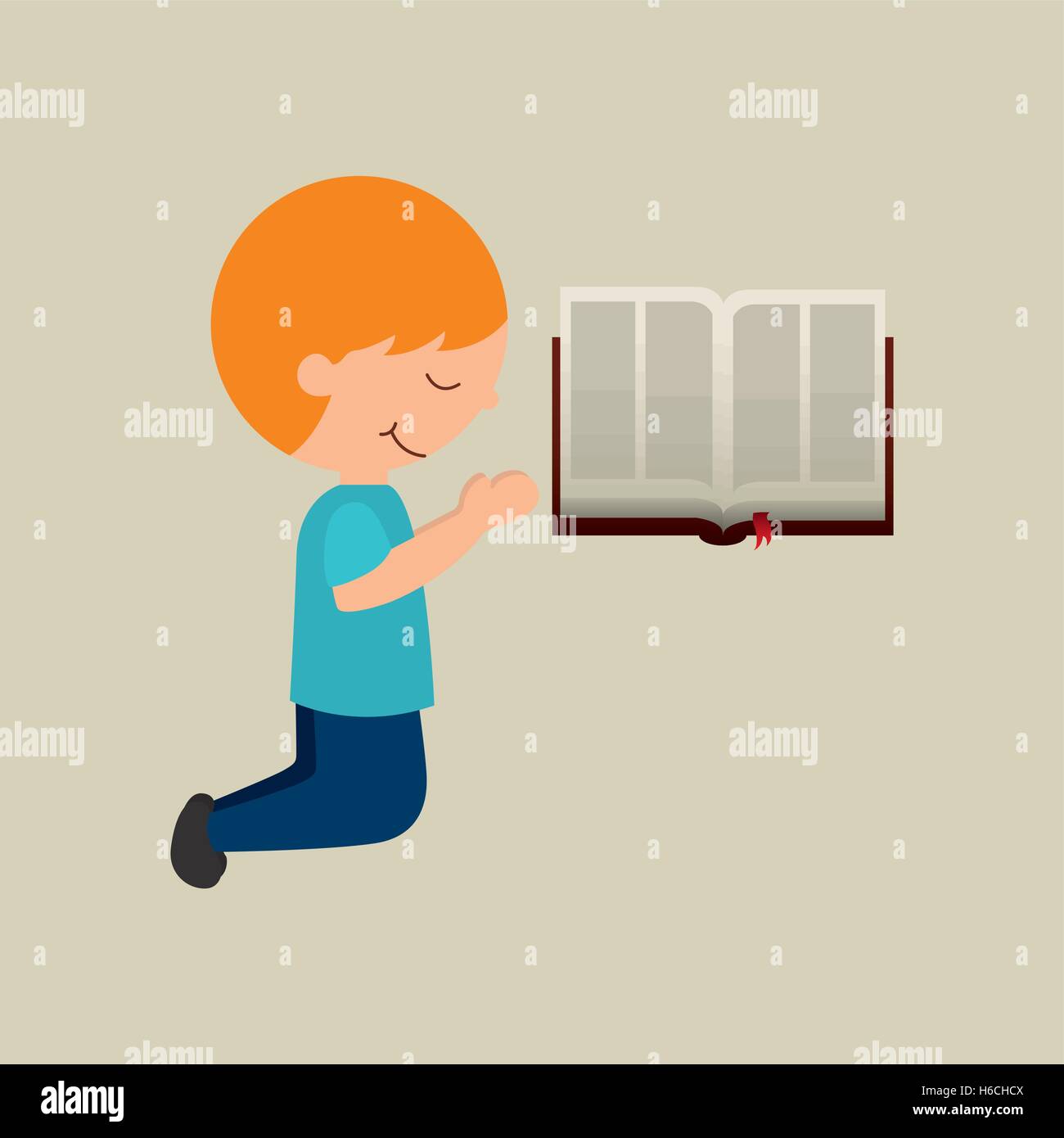 boy cartoon blesssed open bible graphic Stock Vector Image & Art - Alamy