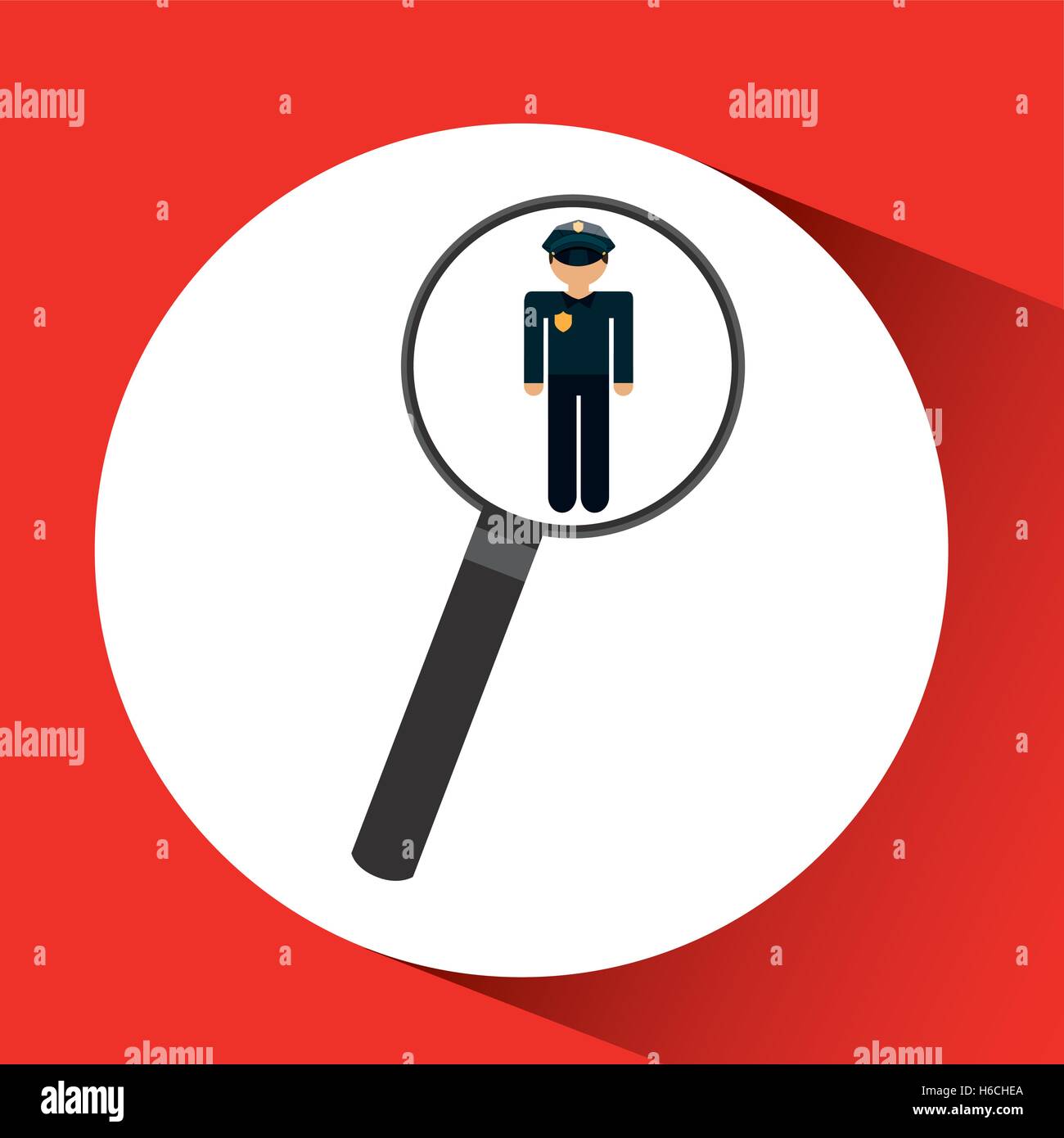 human resources searching police man graphic Stock Vector Image & Art ...