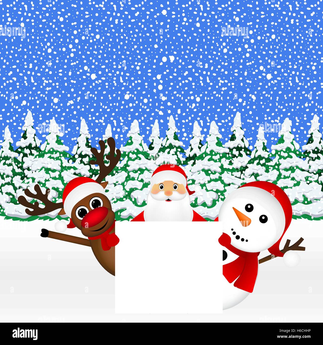 Santa reindeer deer snowman snowball hi-res stock photography and ...