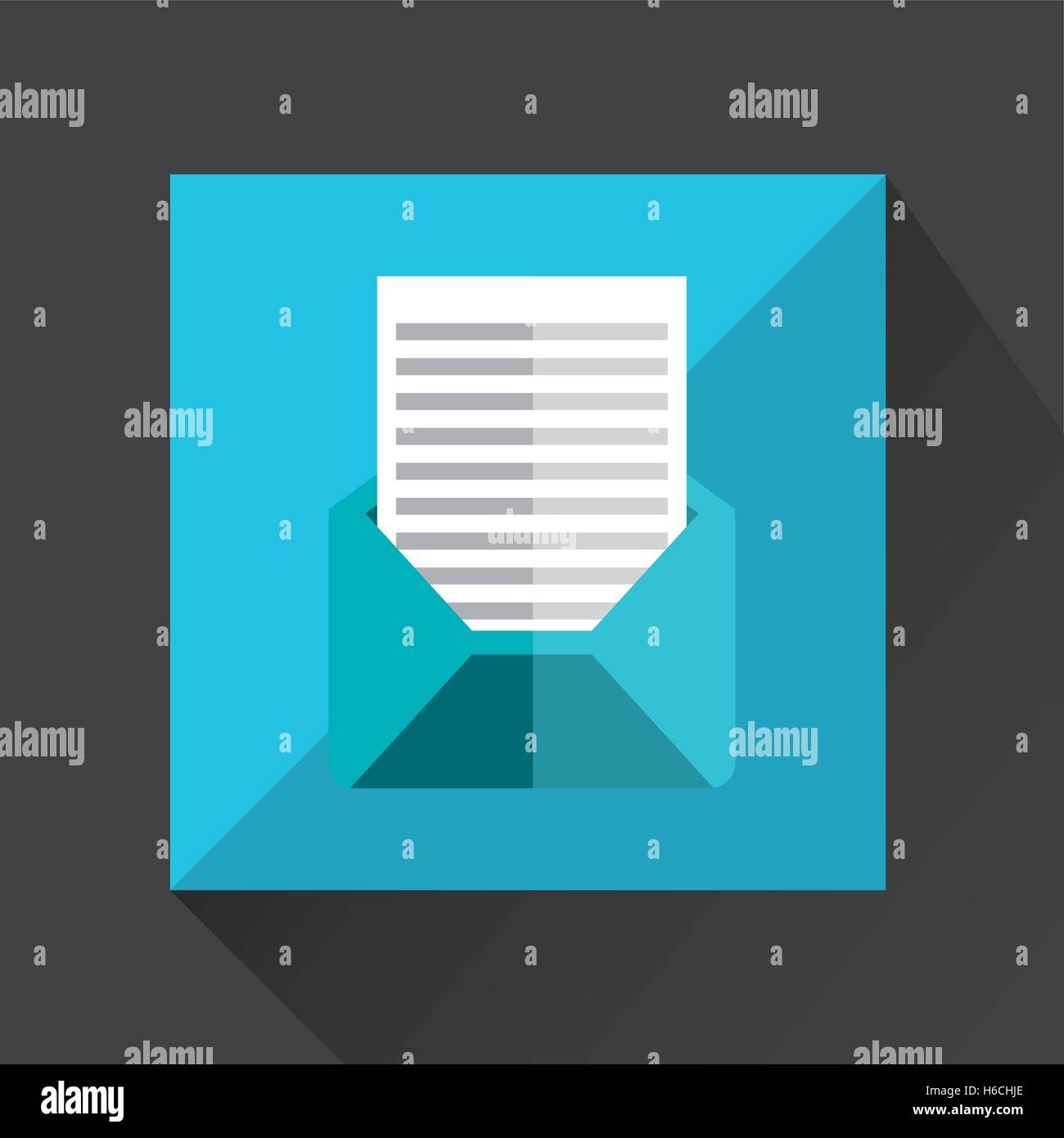 cartoon envelope email mail with shadow and pink background Stock ...