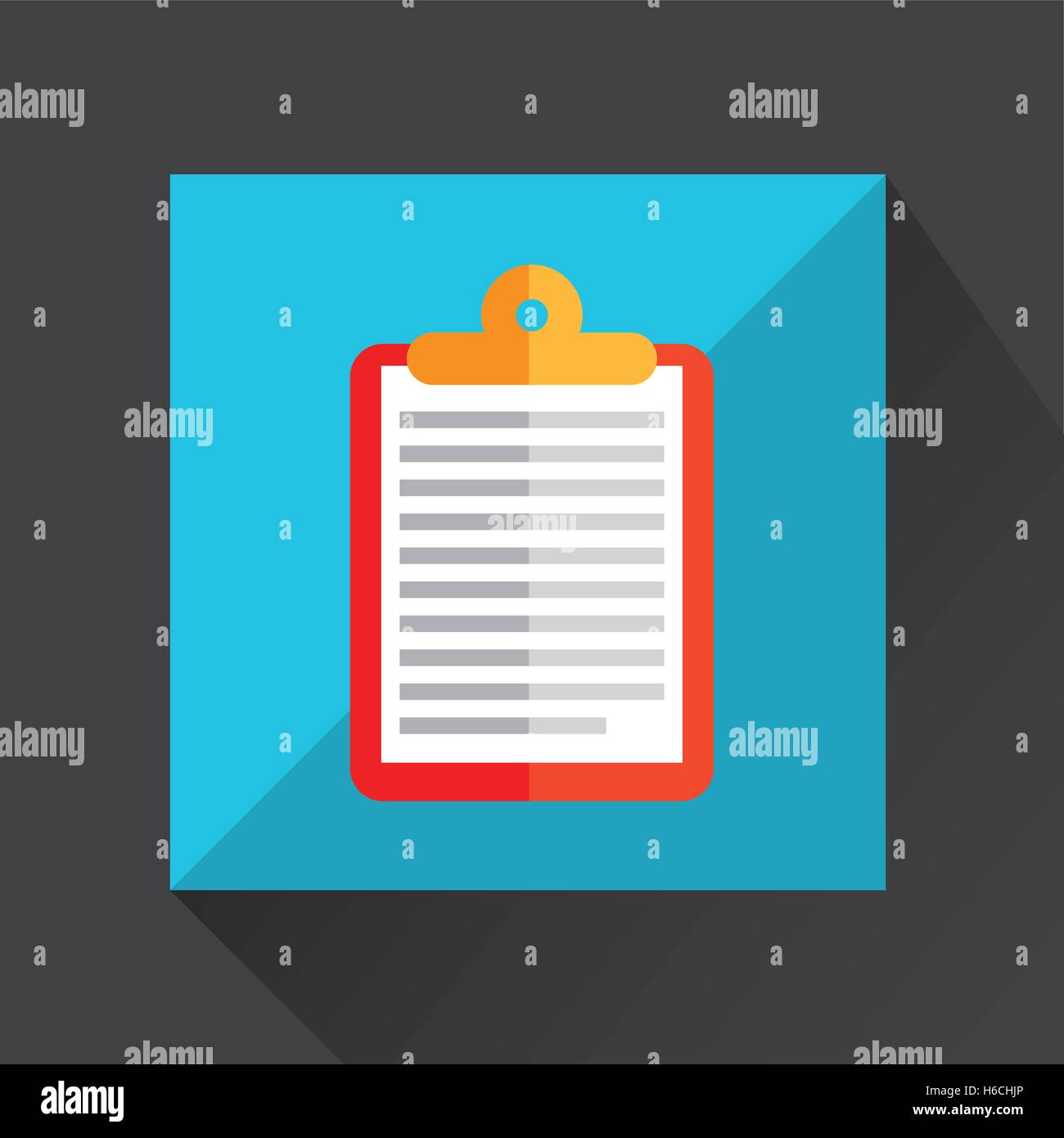 clipboard cartoon blue shadow and blue background Stock Vector Image ...