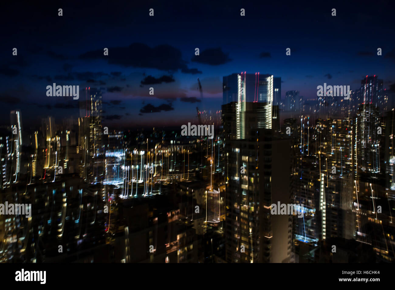 Slow shutter Landscape of Waikiki Stock Photo - Alamy