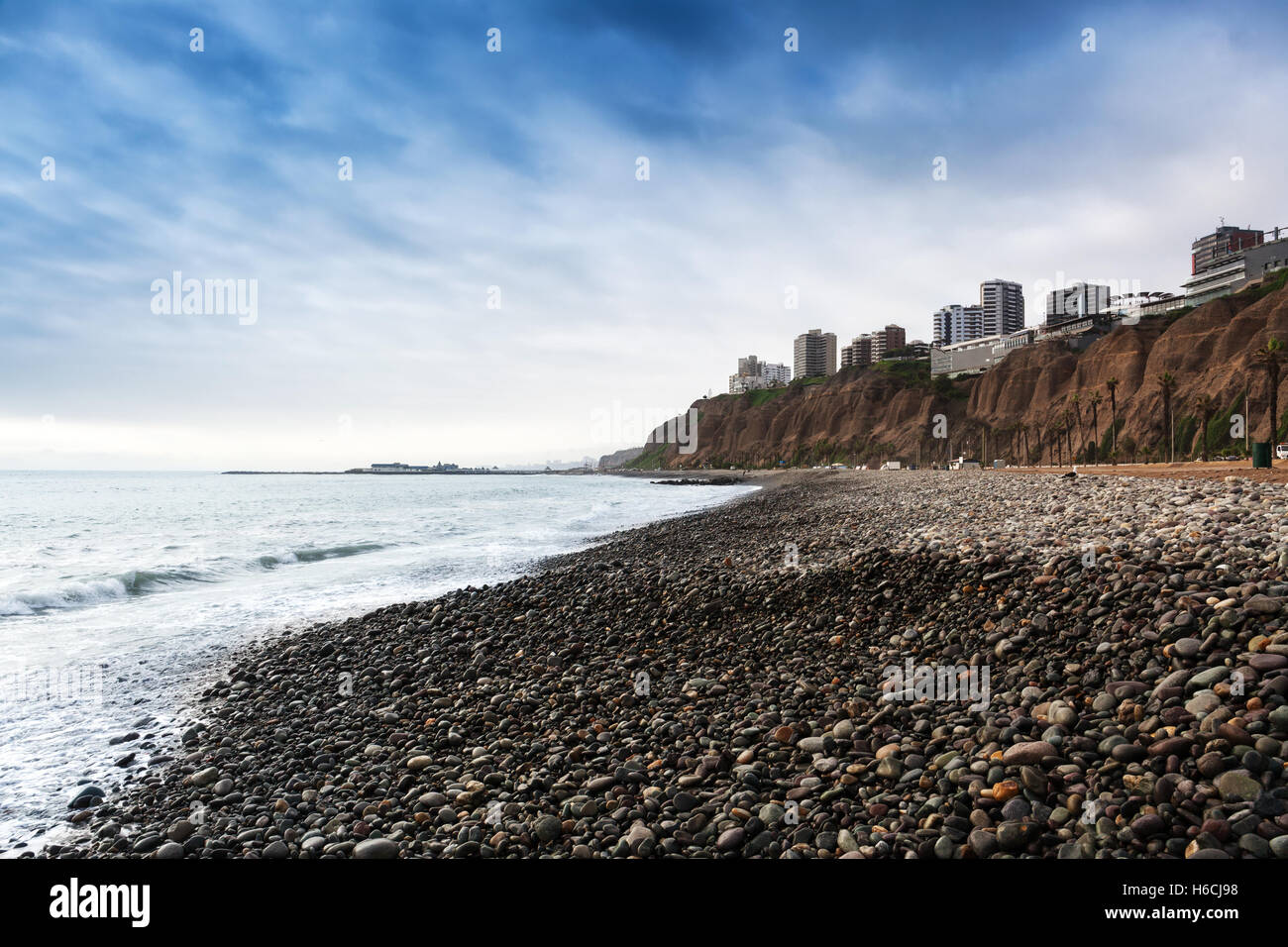 pebble beach of the Pacific Ocean, Lima, Peru Stock Photo - Alamy