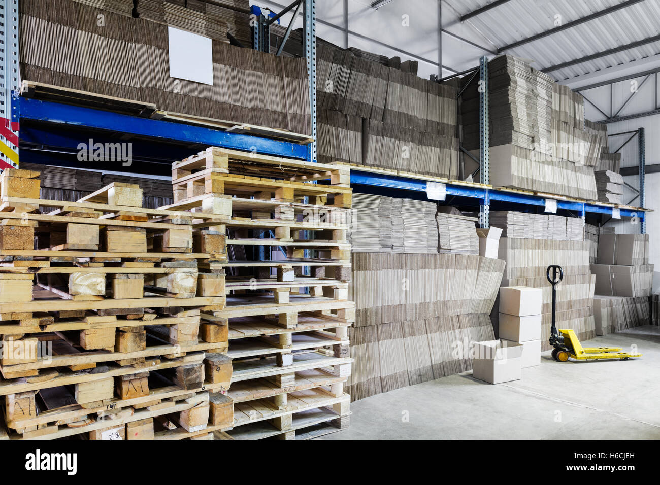 modern warehouse of paper and cardboard Stock Photo - Alamy