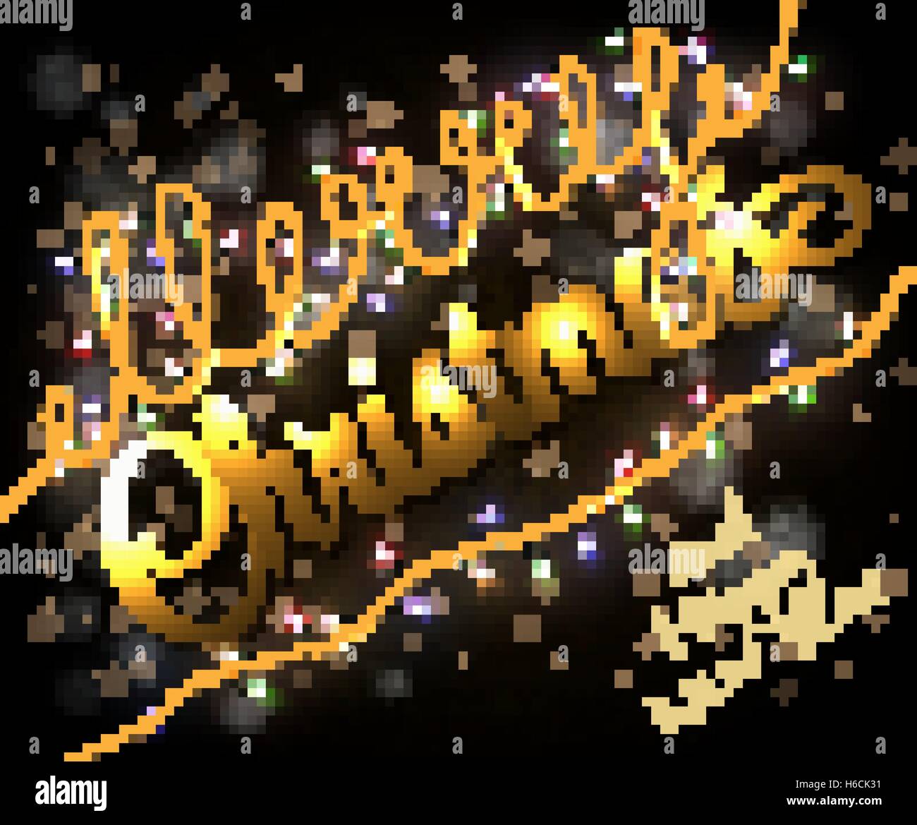 Christmas lights ornament Stock Vector Images - Alamy