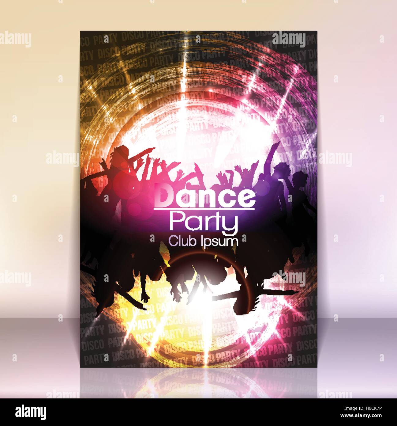 Dance Party Poster Background - Vector Illustration Stock Vector Image ...