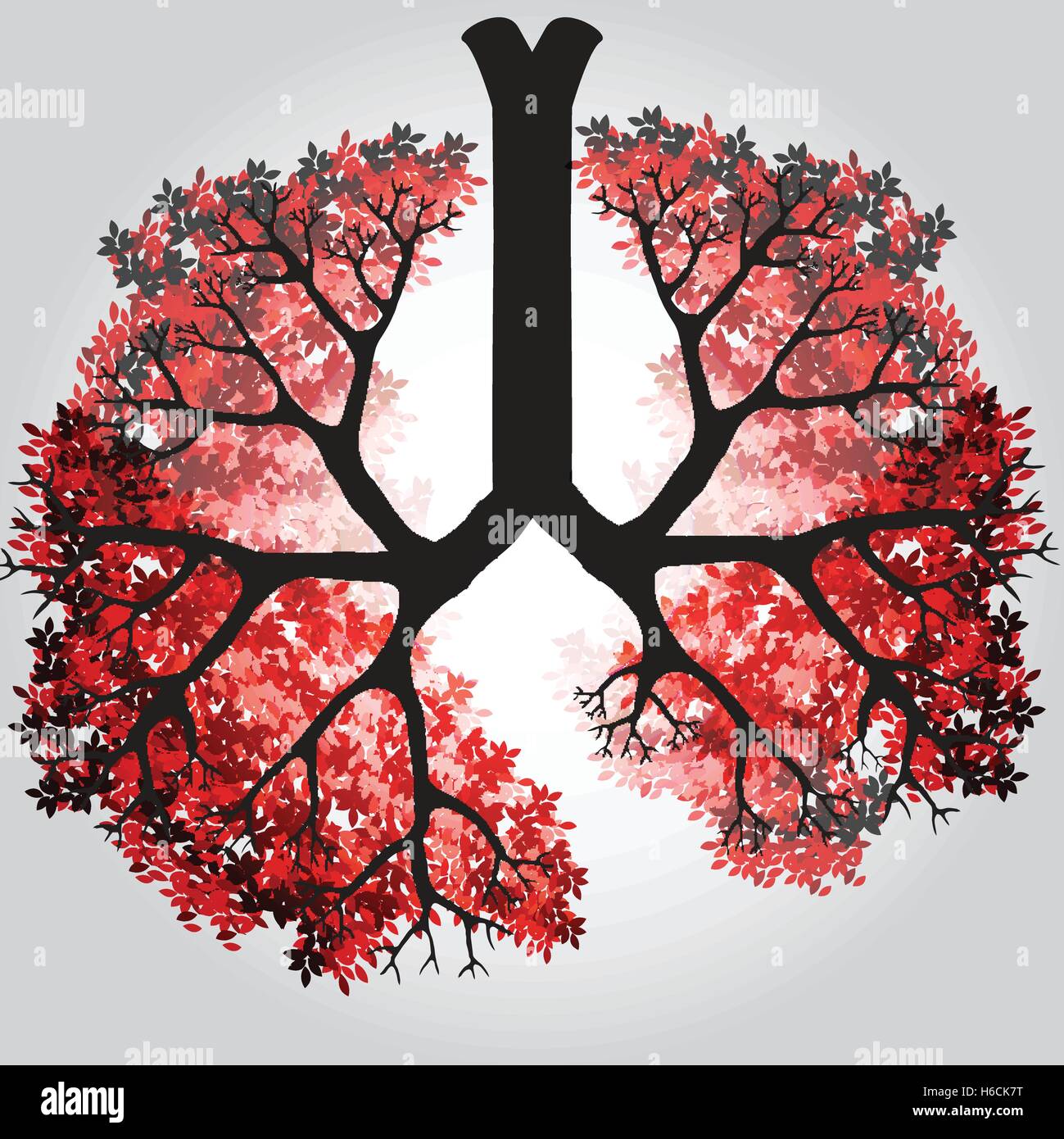 Tree Branches Like Lungs - Vector Illustration Stock Vector Image & Art ...