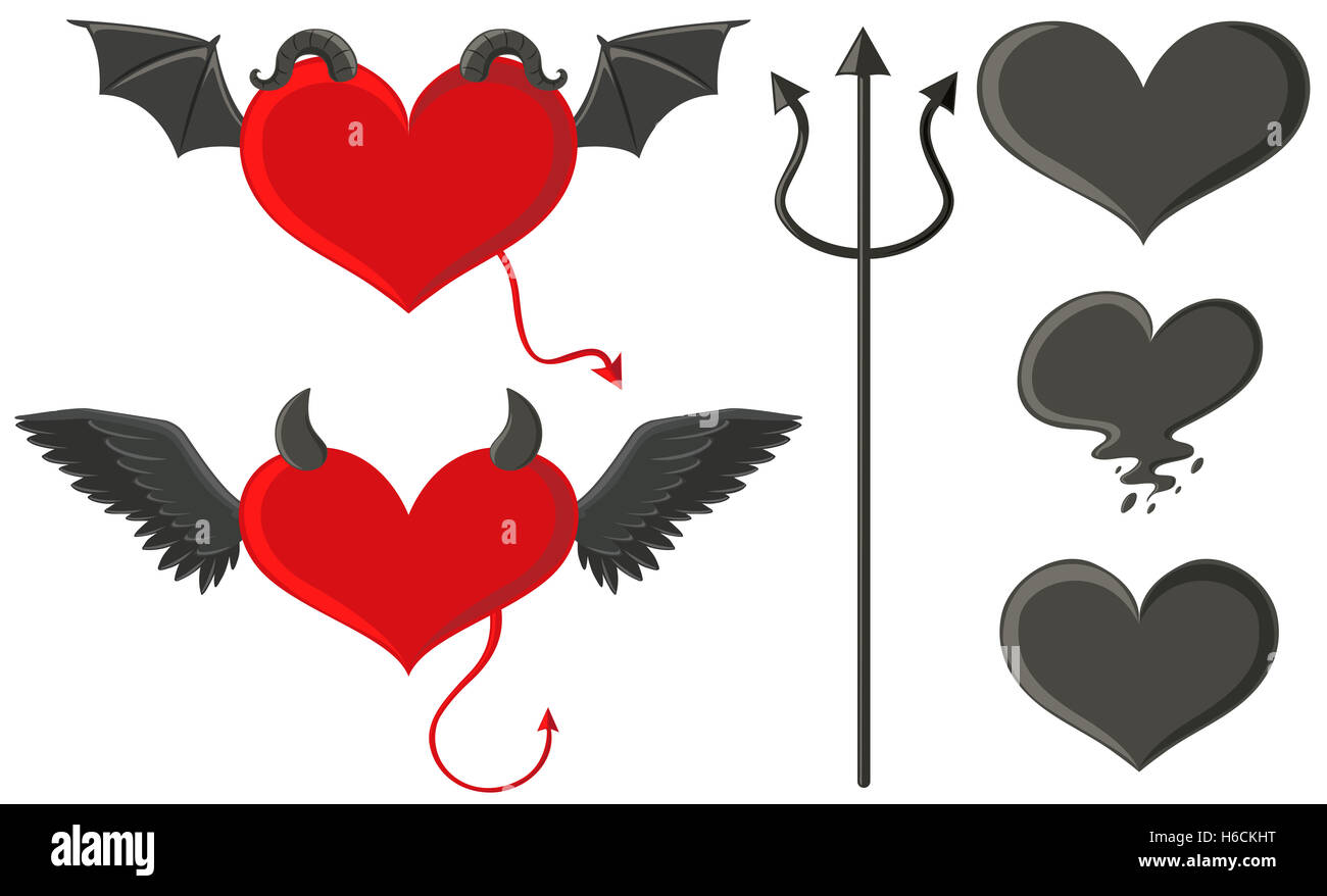 Set devil trident collection hi-res stock photography and images - Alamy