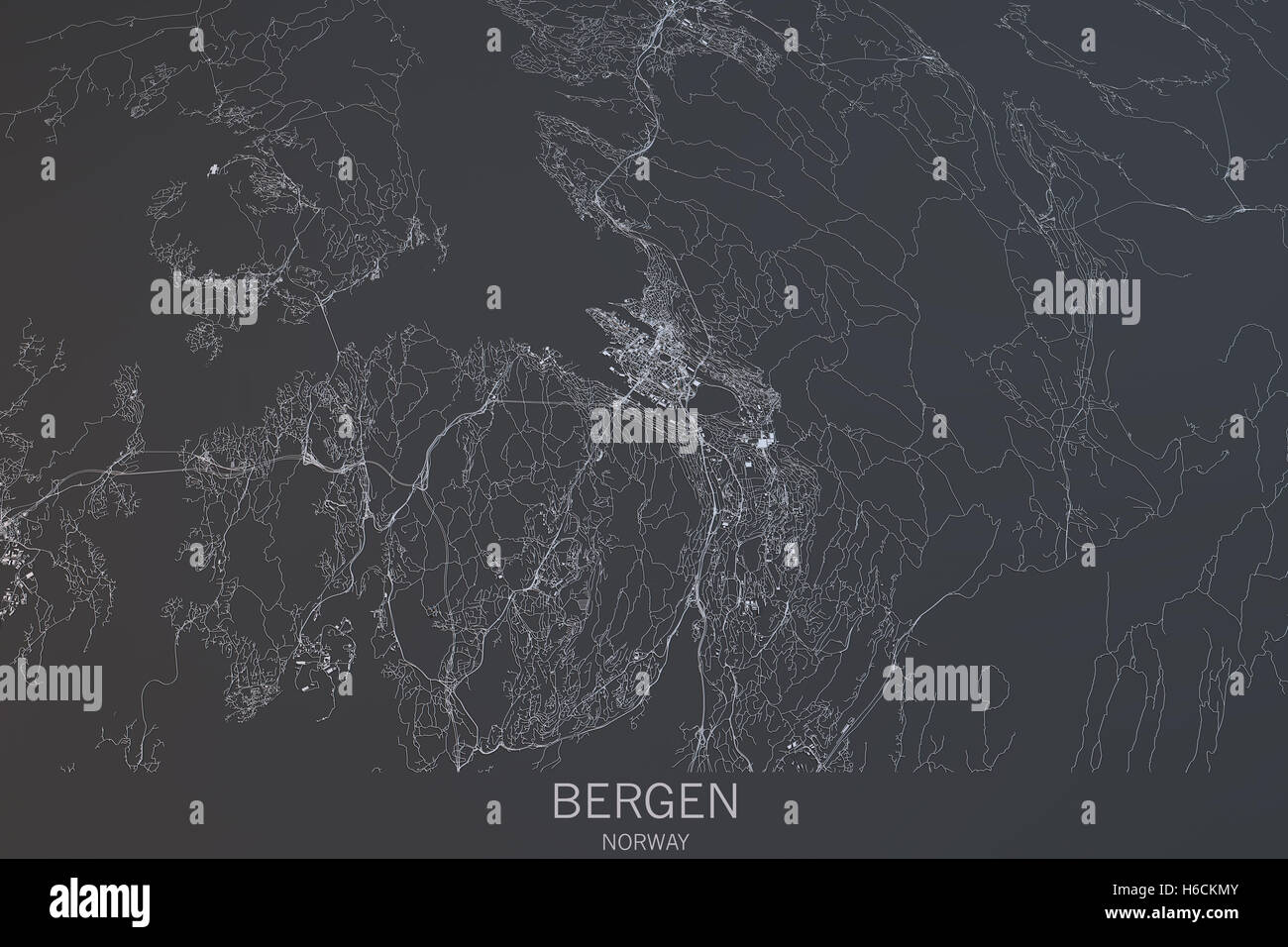 Bergen map hi-res stock photography and images - Alamy