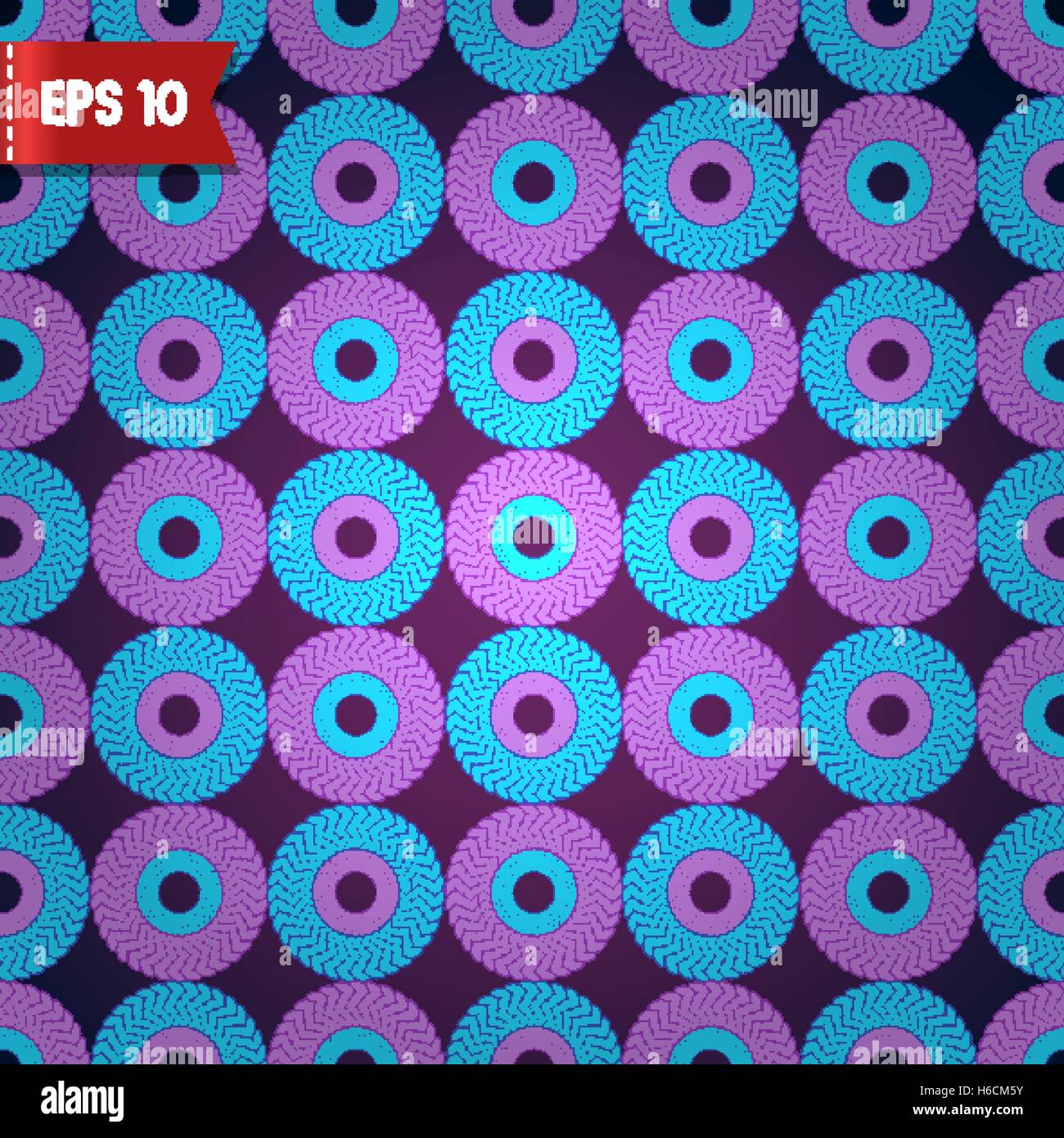 Seamless knitted pattern of circular elements vector Stock Vector Image ...