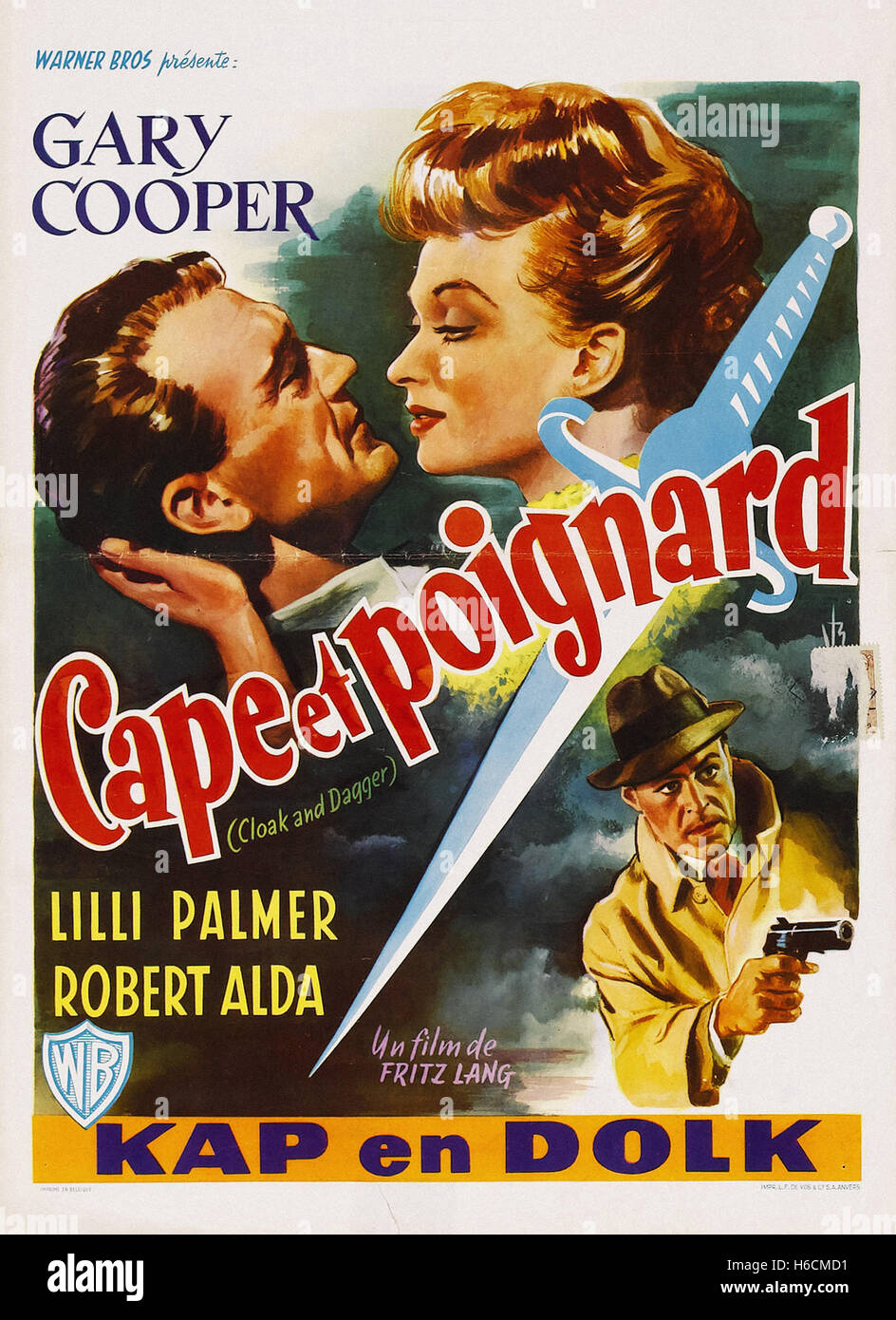 Cloak and Dagger - French Movie Poster Stock Photo - Alamy