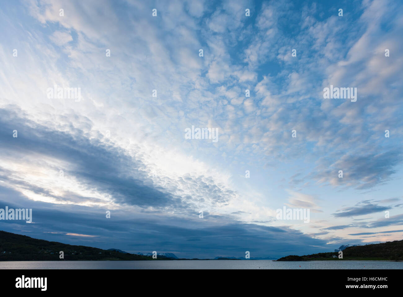 Tjeldsund Fjord, Lofoten Islands Norway Stock Photo - Alamy