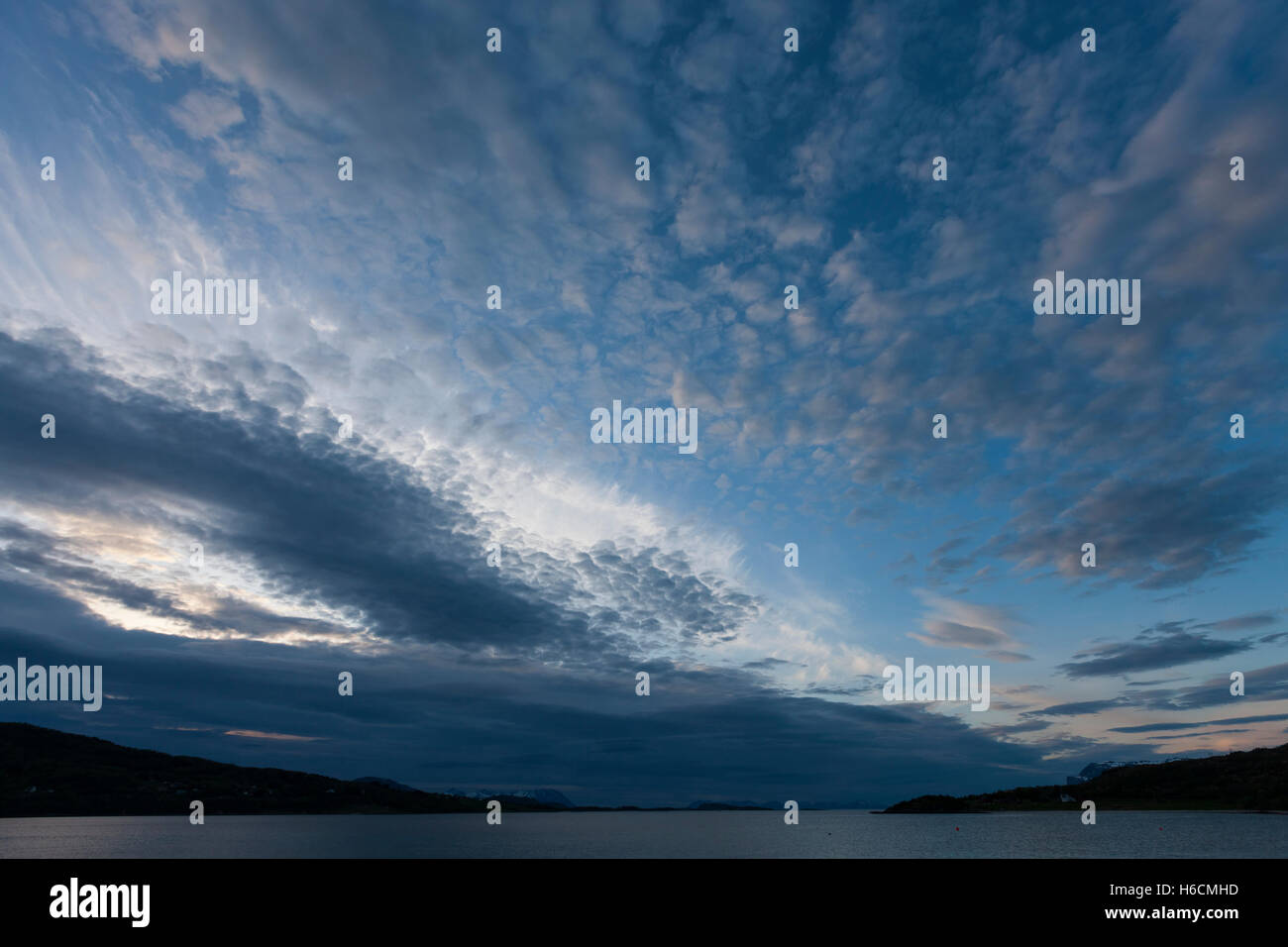 Tjeldsund Fjord, Lofoten Islands Norway Stock Photo - Alamy