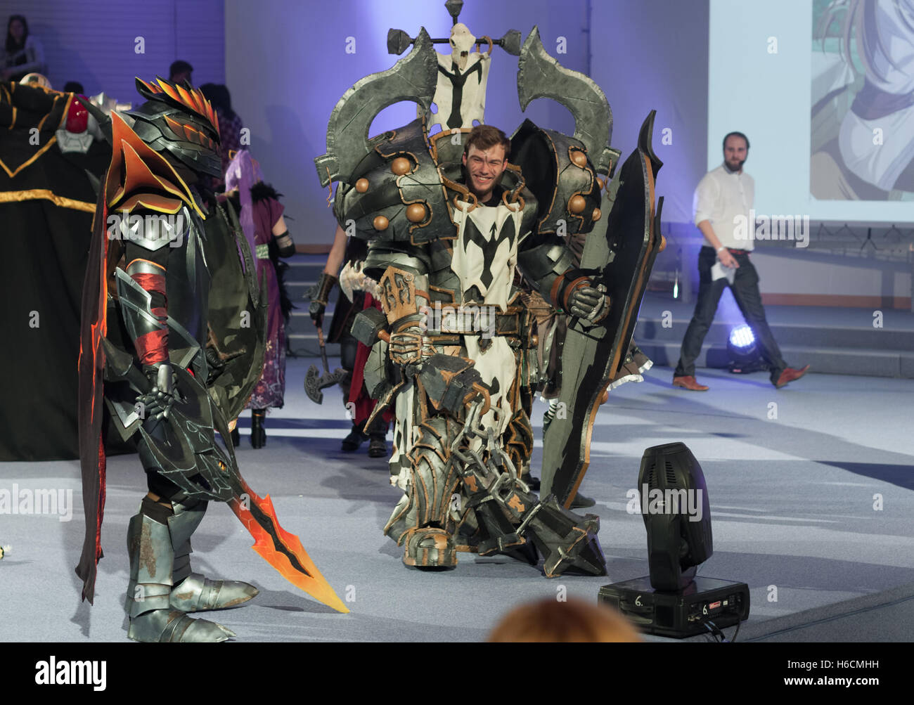 BRNO, CZECH REPUBLIC - APRIL 30, 2016: Group of cosplayers pose during ...