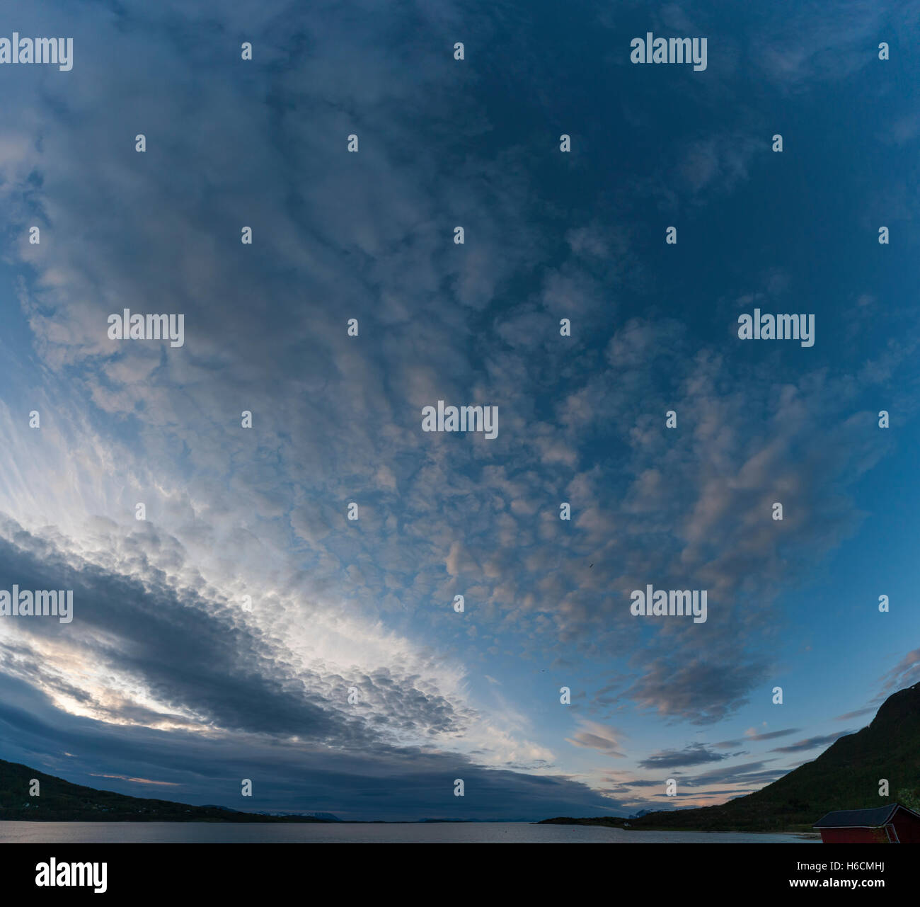 Tjeldsund Fjord, Lofoten Islands Norway Stock Photo - Alamy