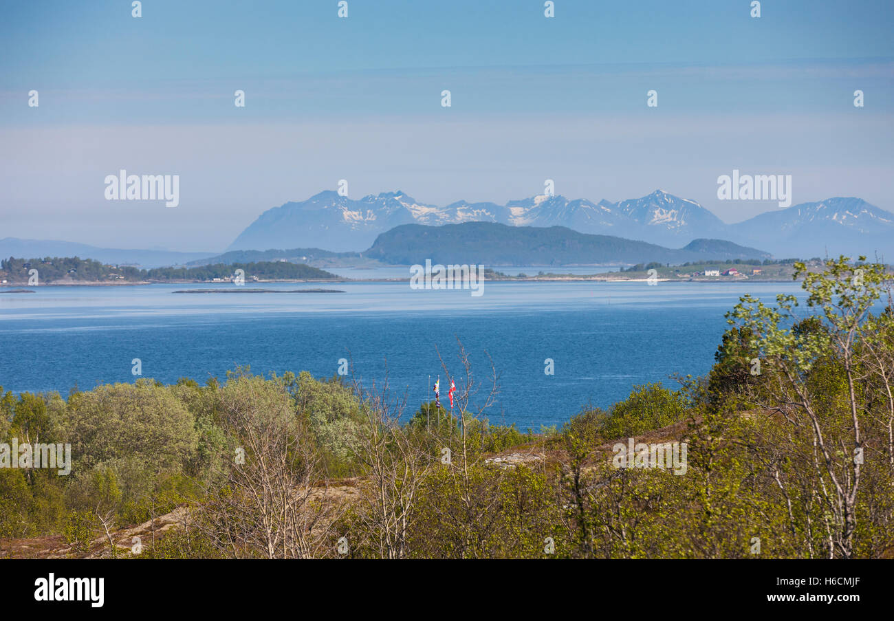Tjeldsund Fjord, Lofoten Islands Norway Stock Photo - Alamy