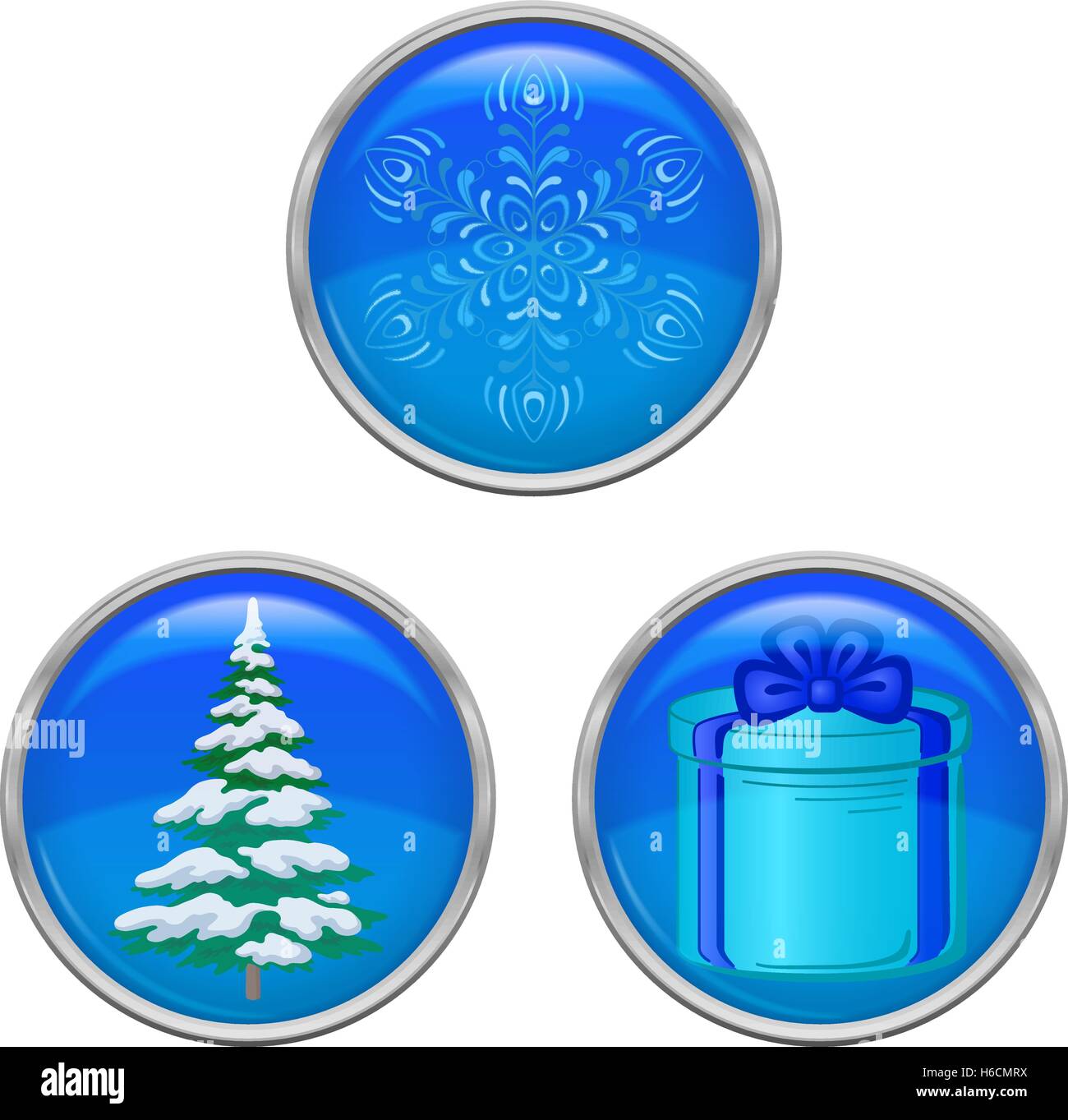 Christmas buttons, set Stock Vector Image & Art - Alamy