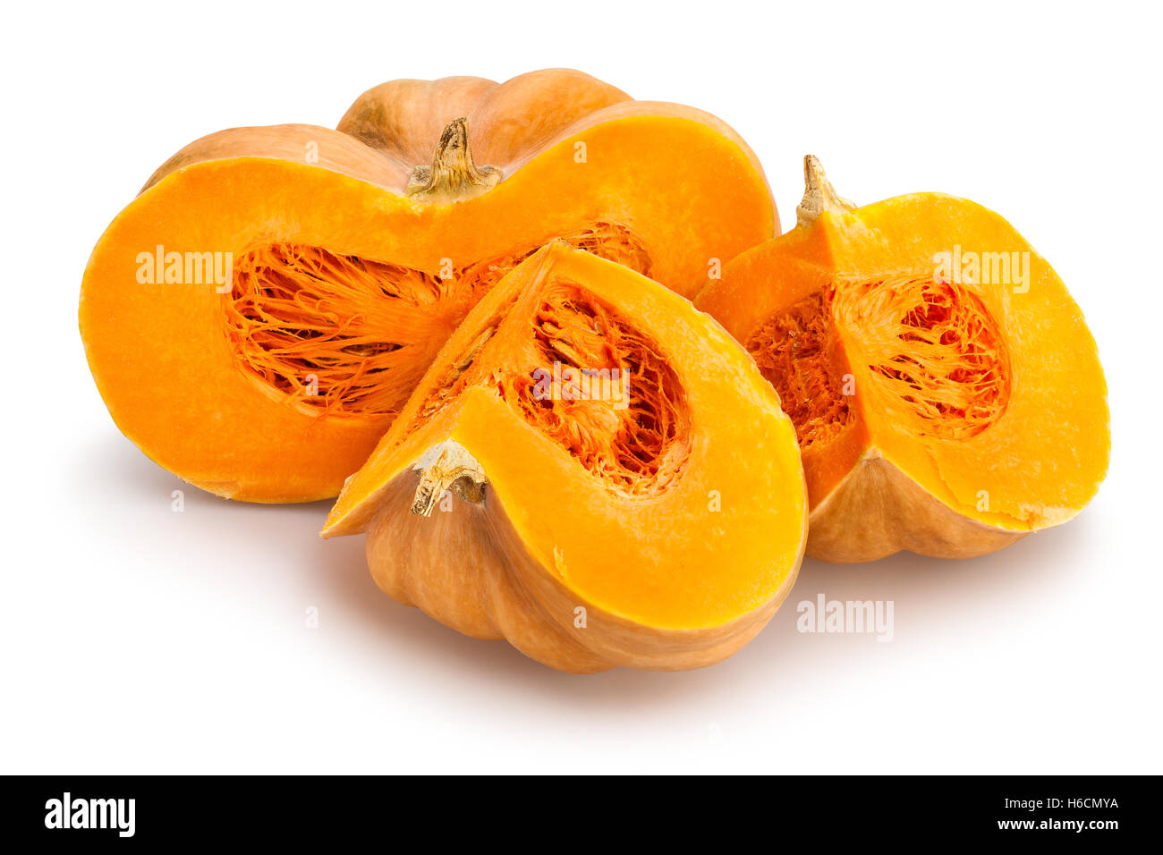 sliced pumpkin isolated Stock Photo - Alamy