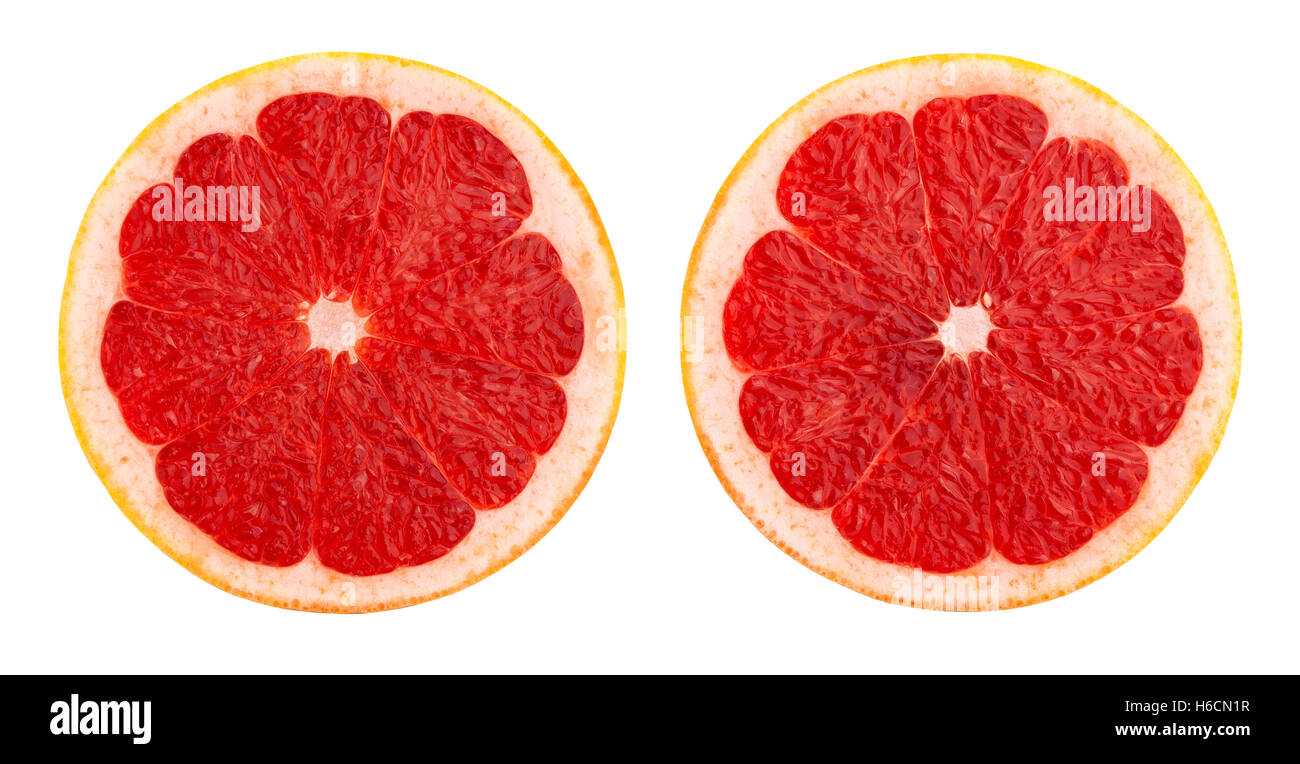sliced grapefruit isolated Stock Photo - Alamy