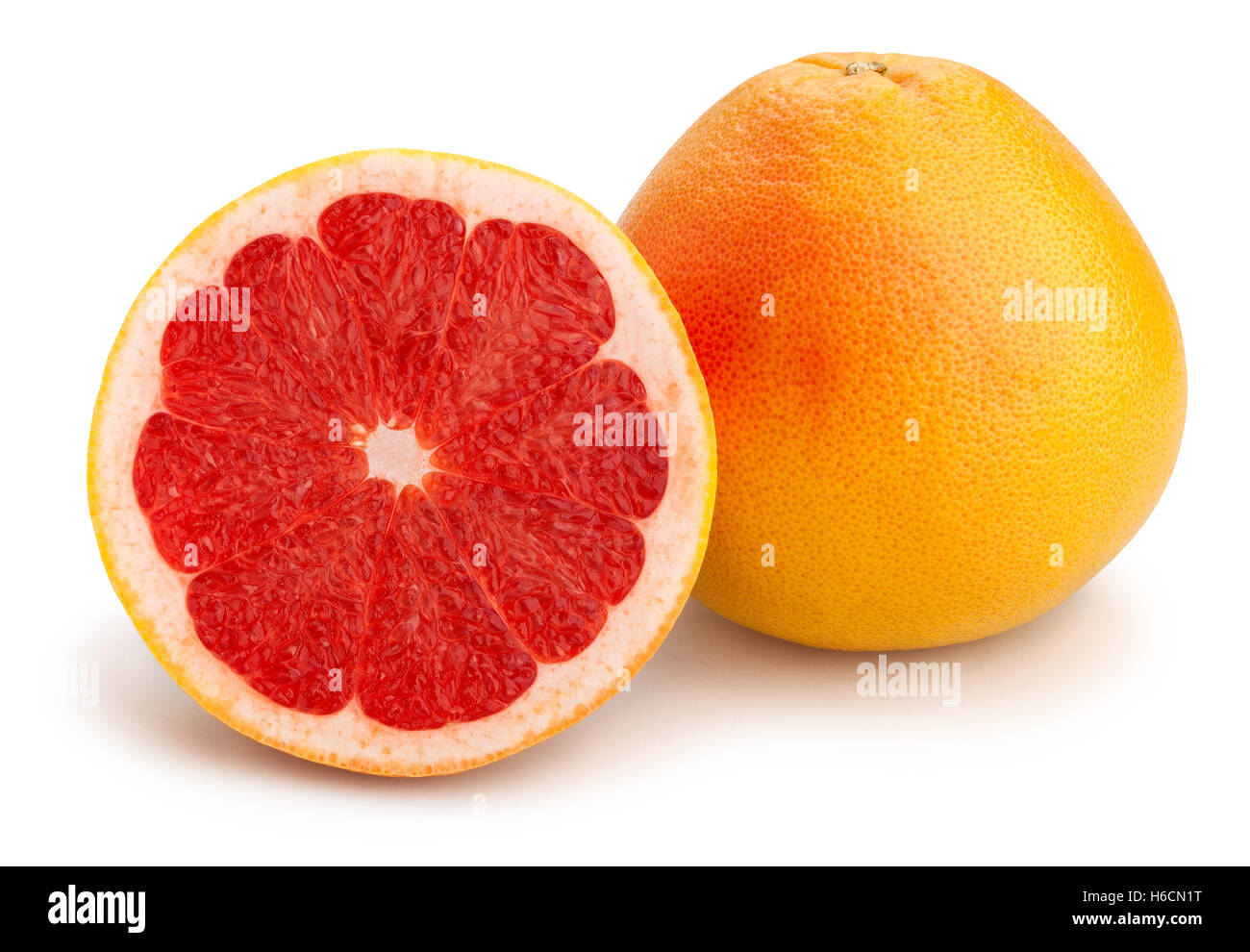 sliced grapefruit isolated Stock Photo - Alamy