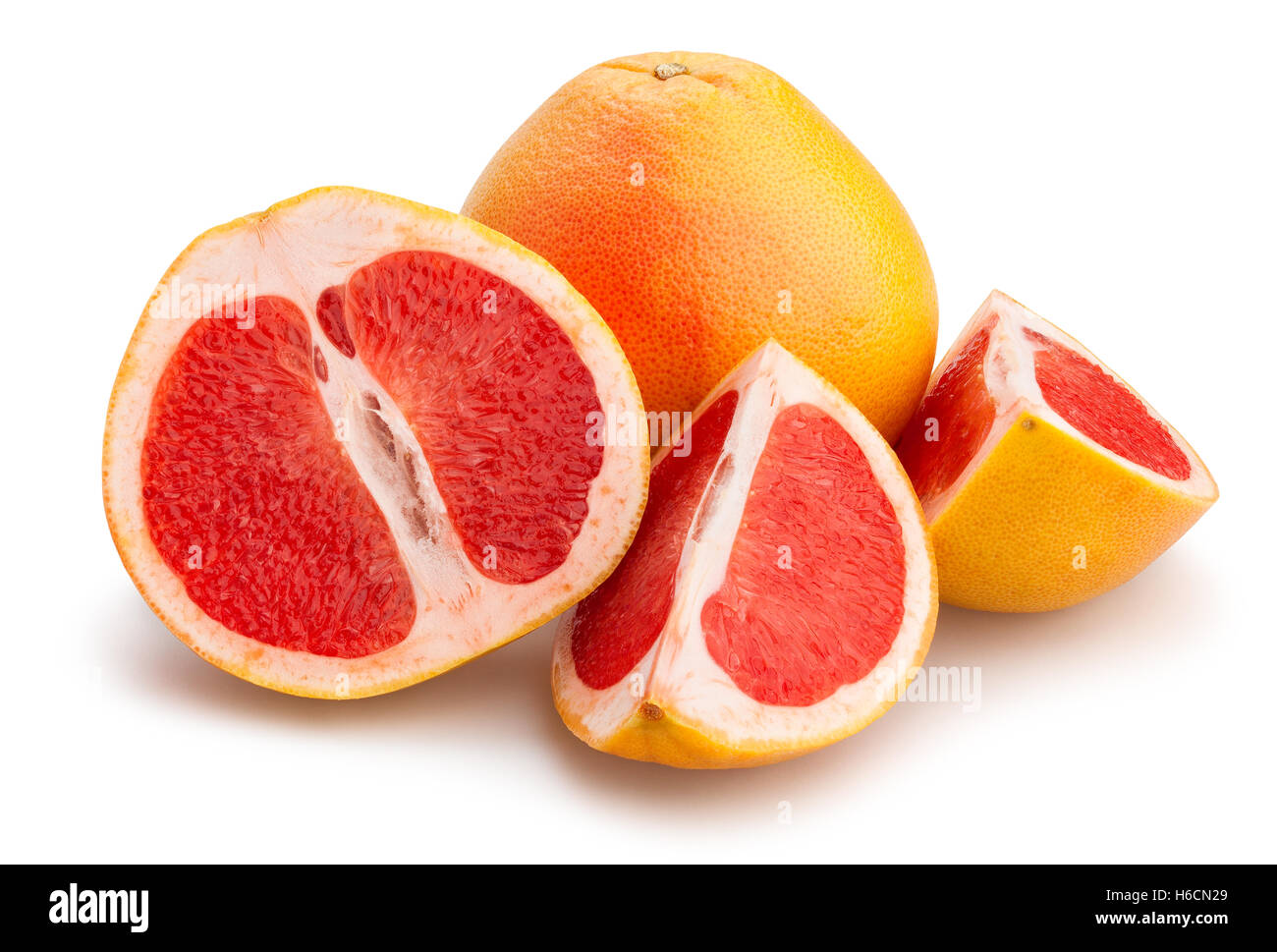 sliced grapefruit isolated Stock Photo - Alamy