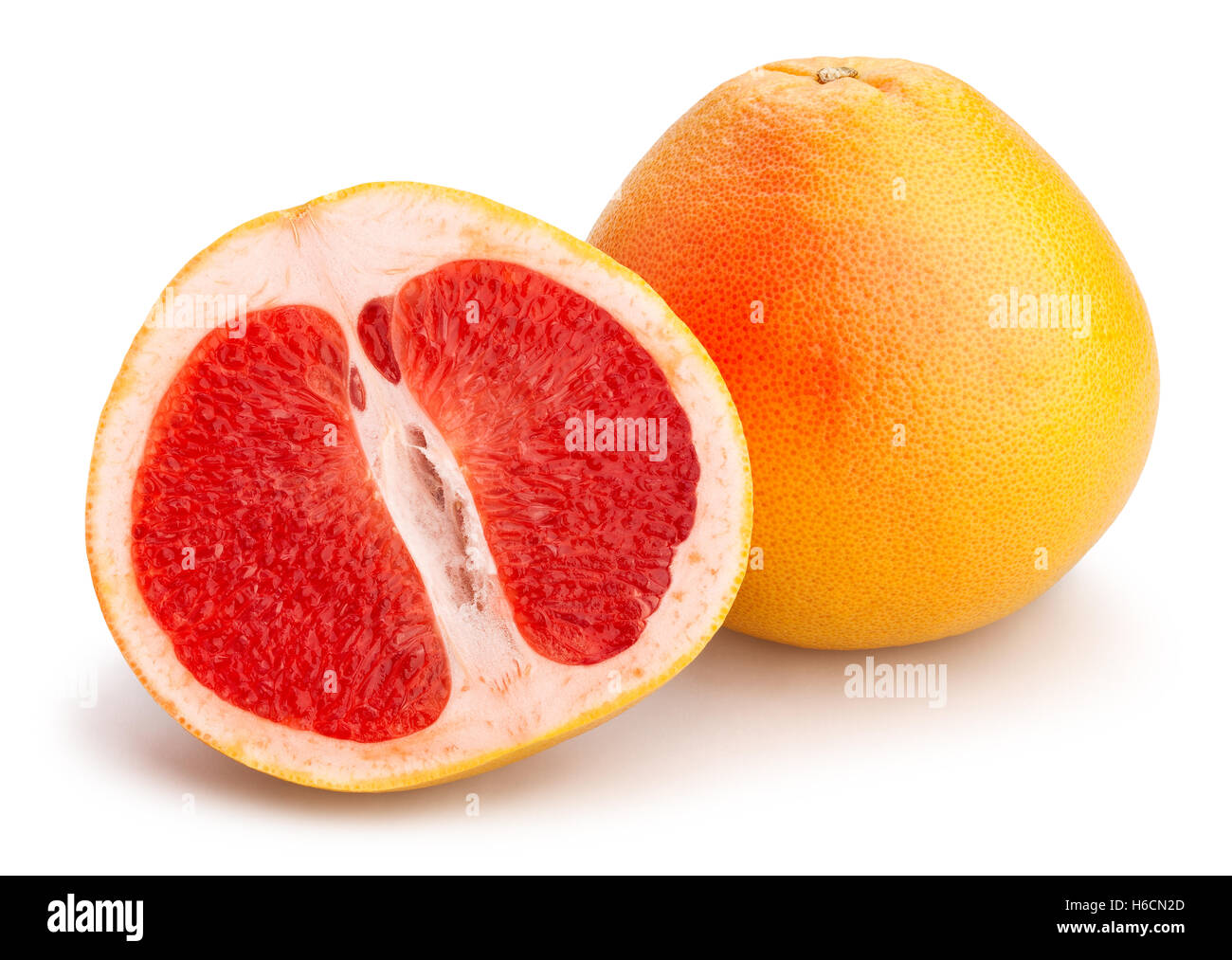 sliced grapefruit isolated Stock Photo - Alamy