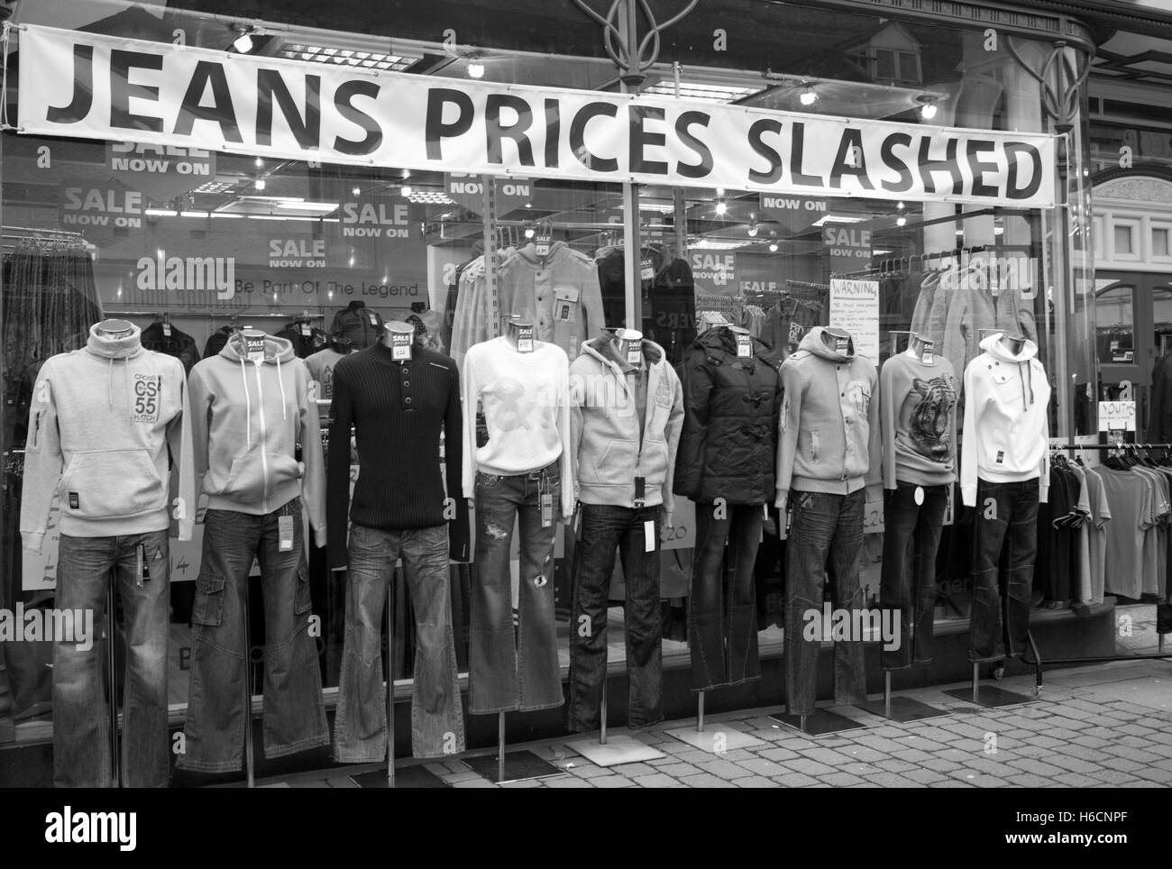 Jeans prices slashed hi-res stock photography and images - Alamy