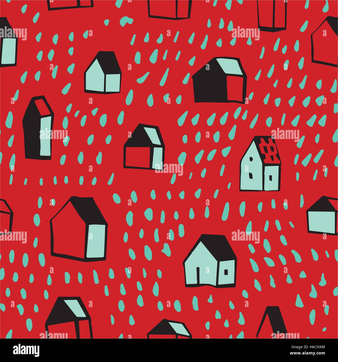 Hand drawn houses hi-res stock photography and images - Alamy