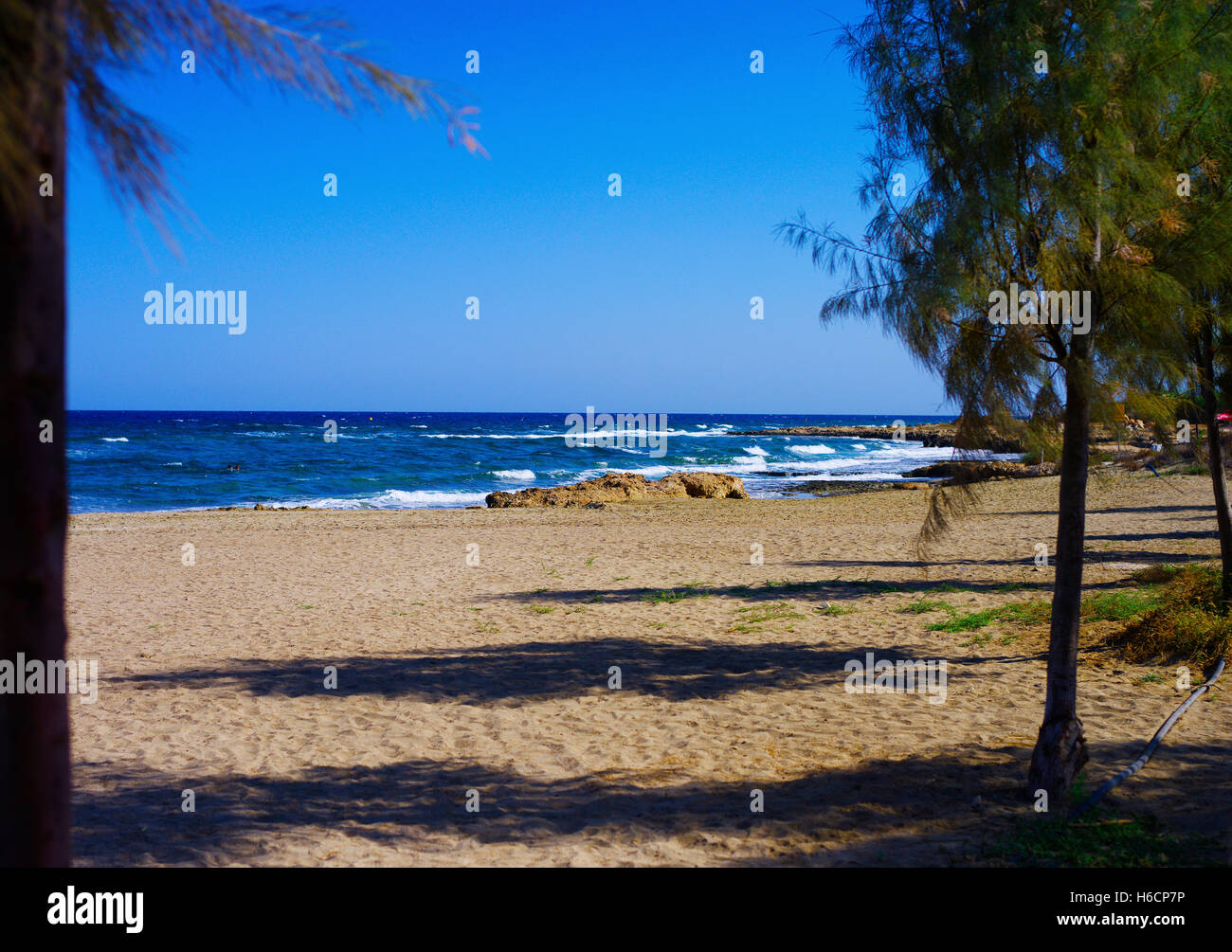 beach at Agia Triada Stock Photo - Alamy