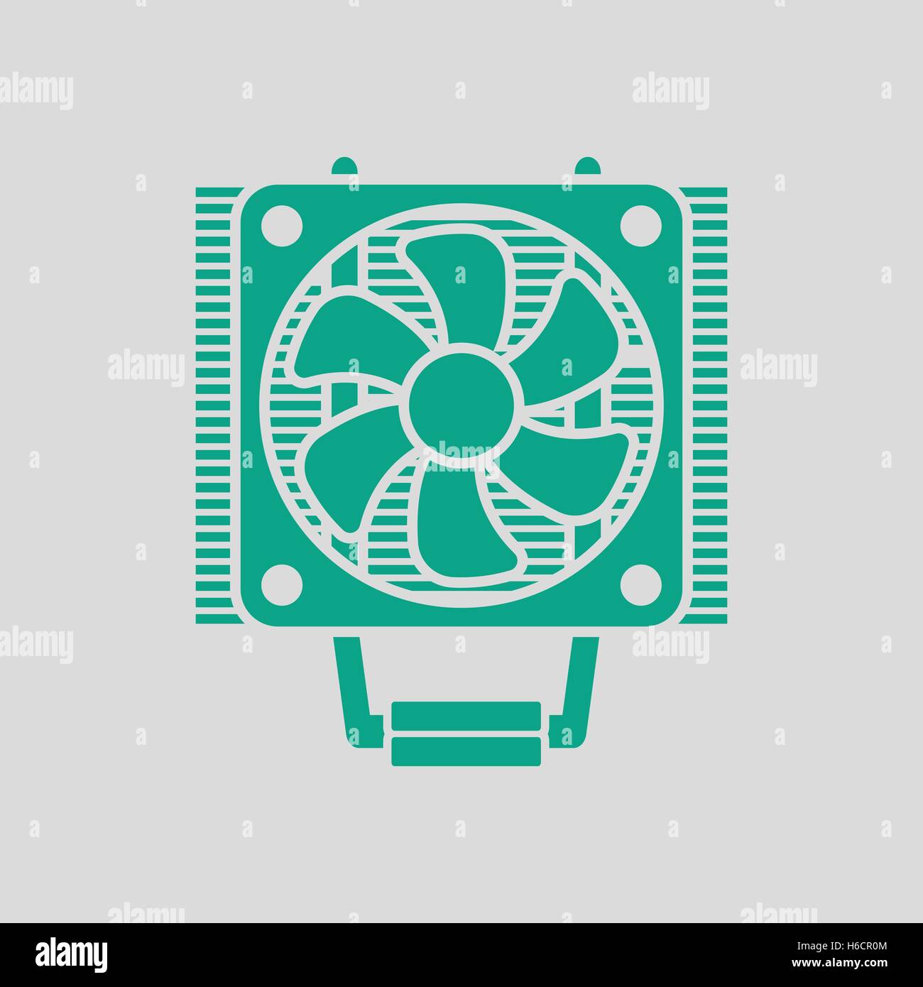 CPU Fan icon. Gray background with green. Vector illustration Stock ...