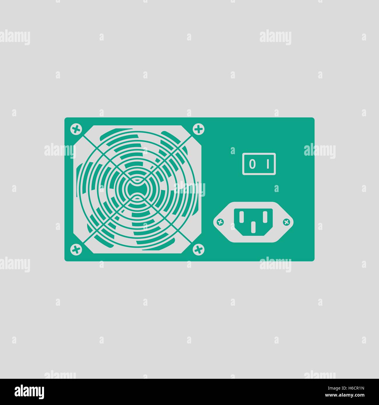 Power unit icon. Gray background with green. Vector illustration Stock ...