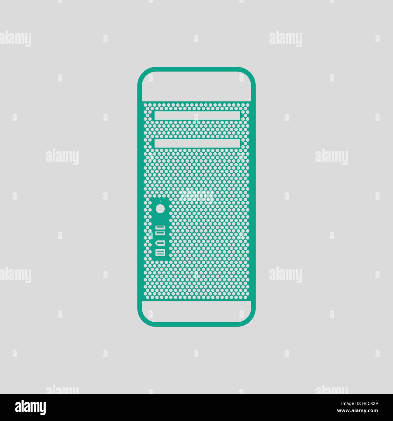 System unit icon. Gray background with green. Vector illustration Stock ...